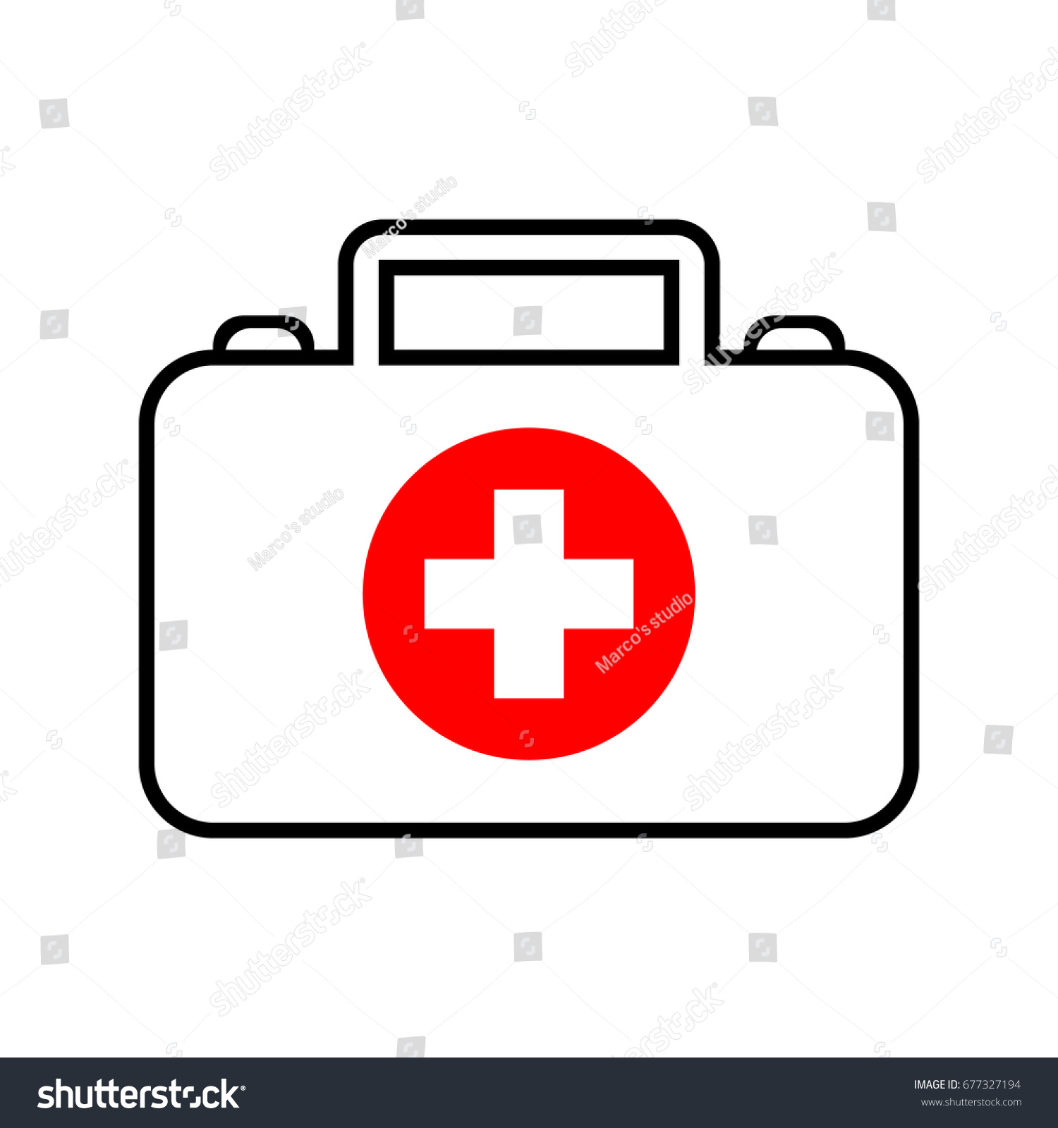 First Aid Kit Icon: vector de stock (libre de regalías) 677327194 ...