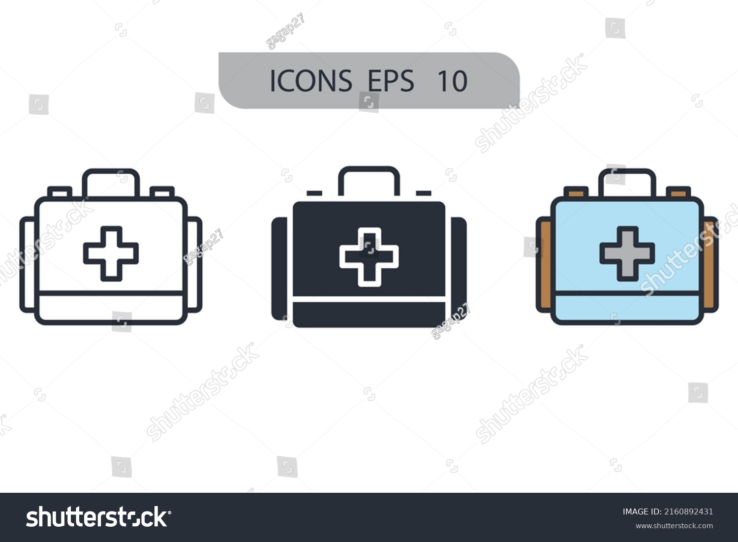 First Aid Kit Icons Symbol Vector Stock Vector (Royalty Free ...