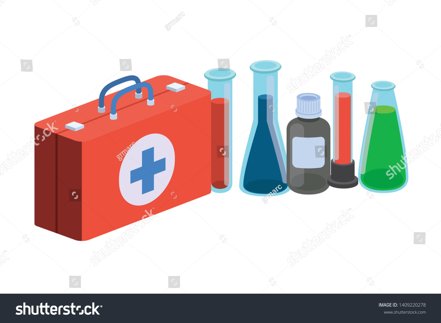 First Aid Kit On White Background: vector de stock (libre de regalías ...