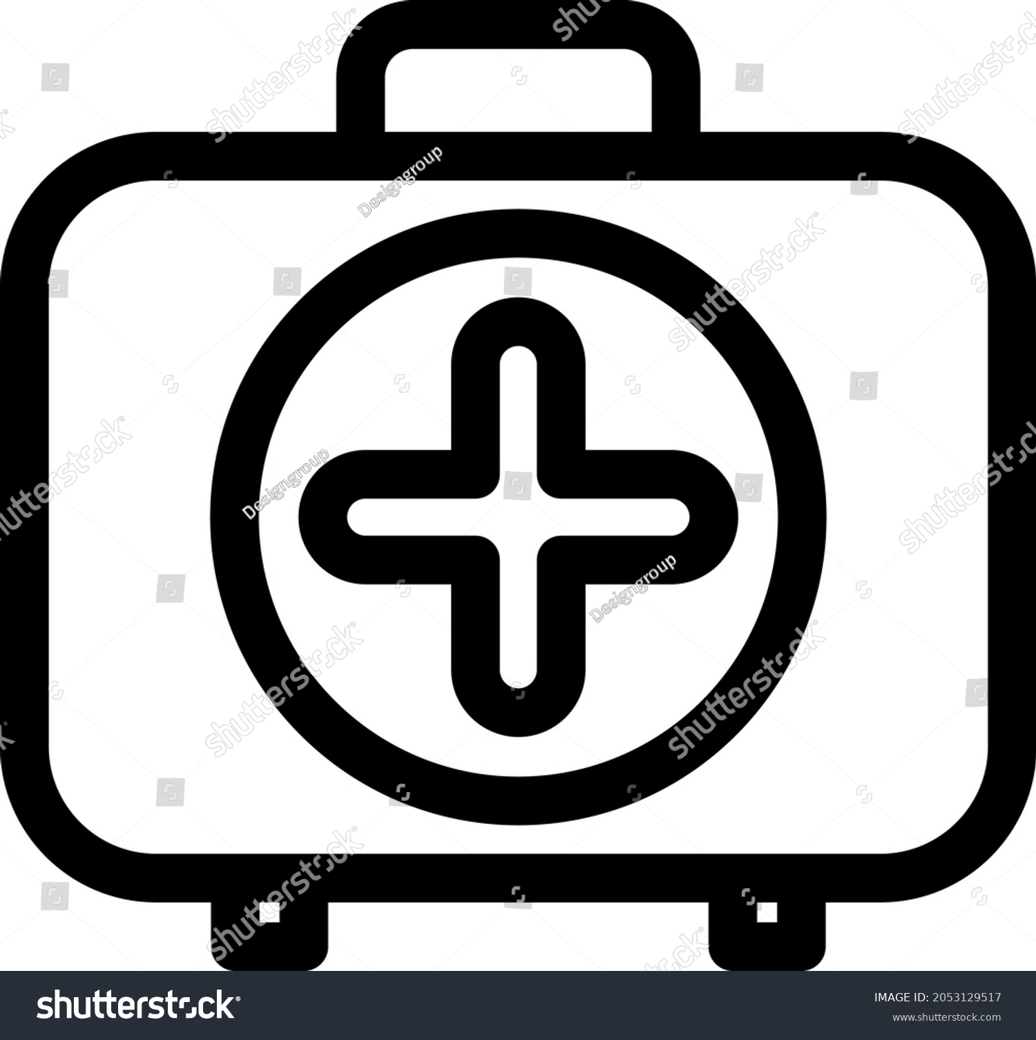 First Aid Kit Outline Vector Icon Stock Vector (Royalty Free ...