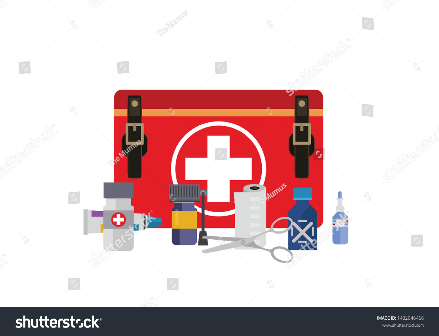 First Aid Kit Vector Illustration: vector de stock (libre de regalías ...