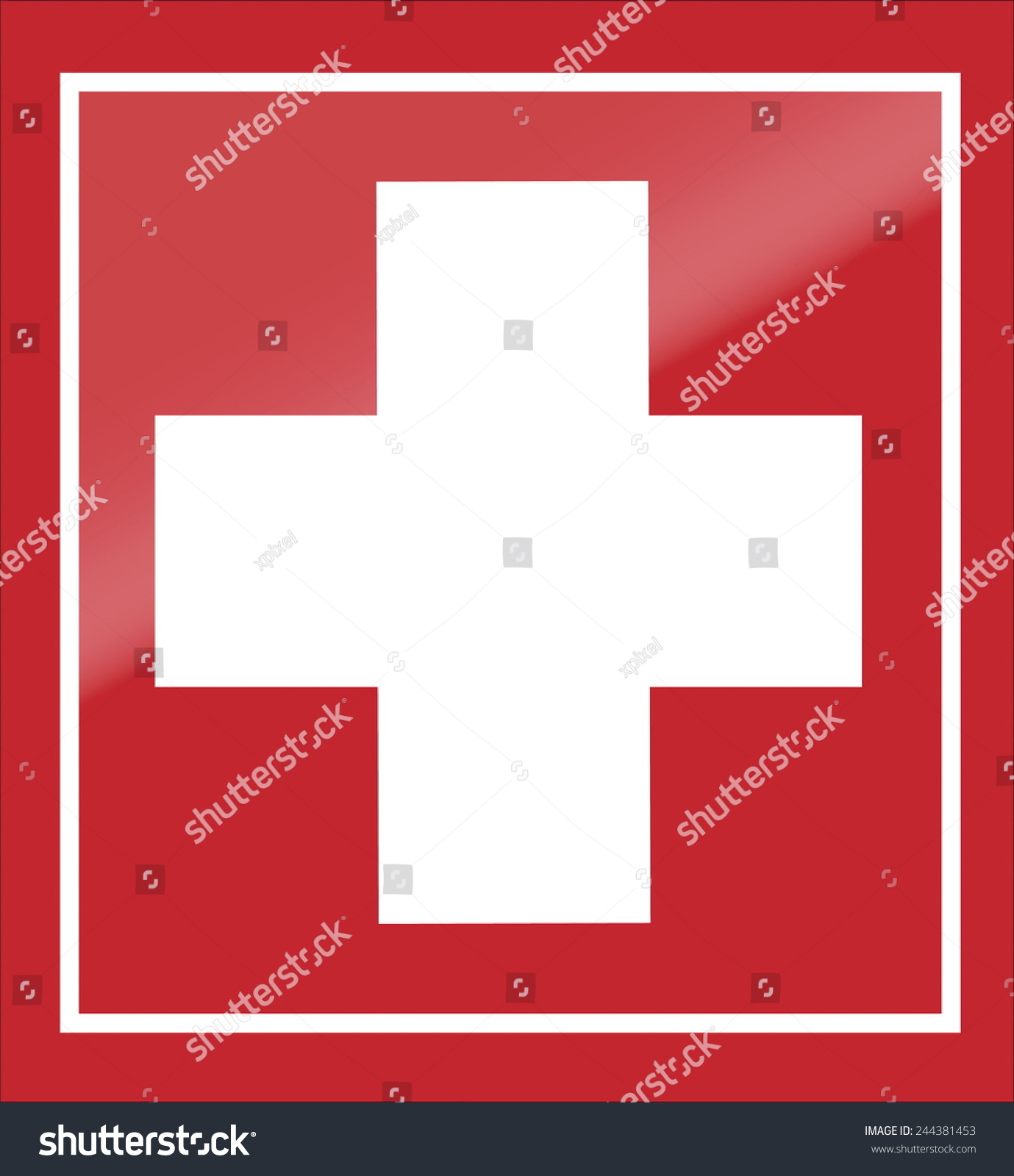 First Aid Medical Button: vector de stock (libre de regalías) 244381453