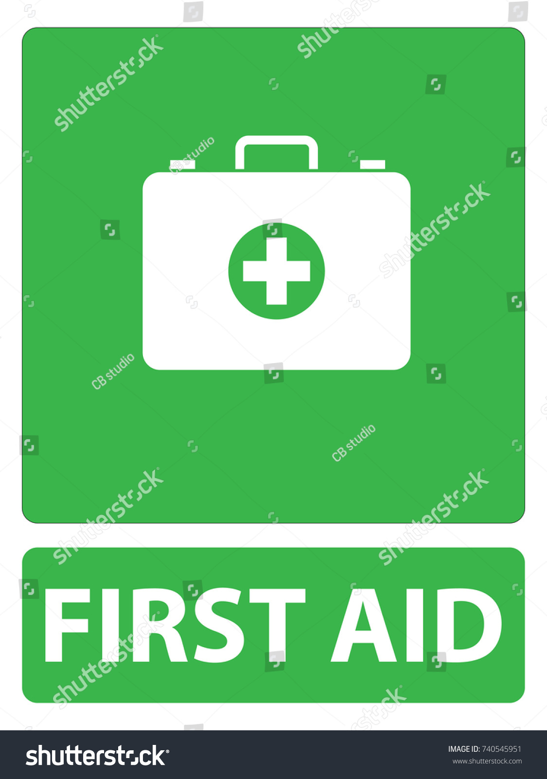 First Aid Sign Stock Vector (Royalty Free) 740545951 | Shutterstock