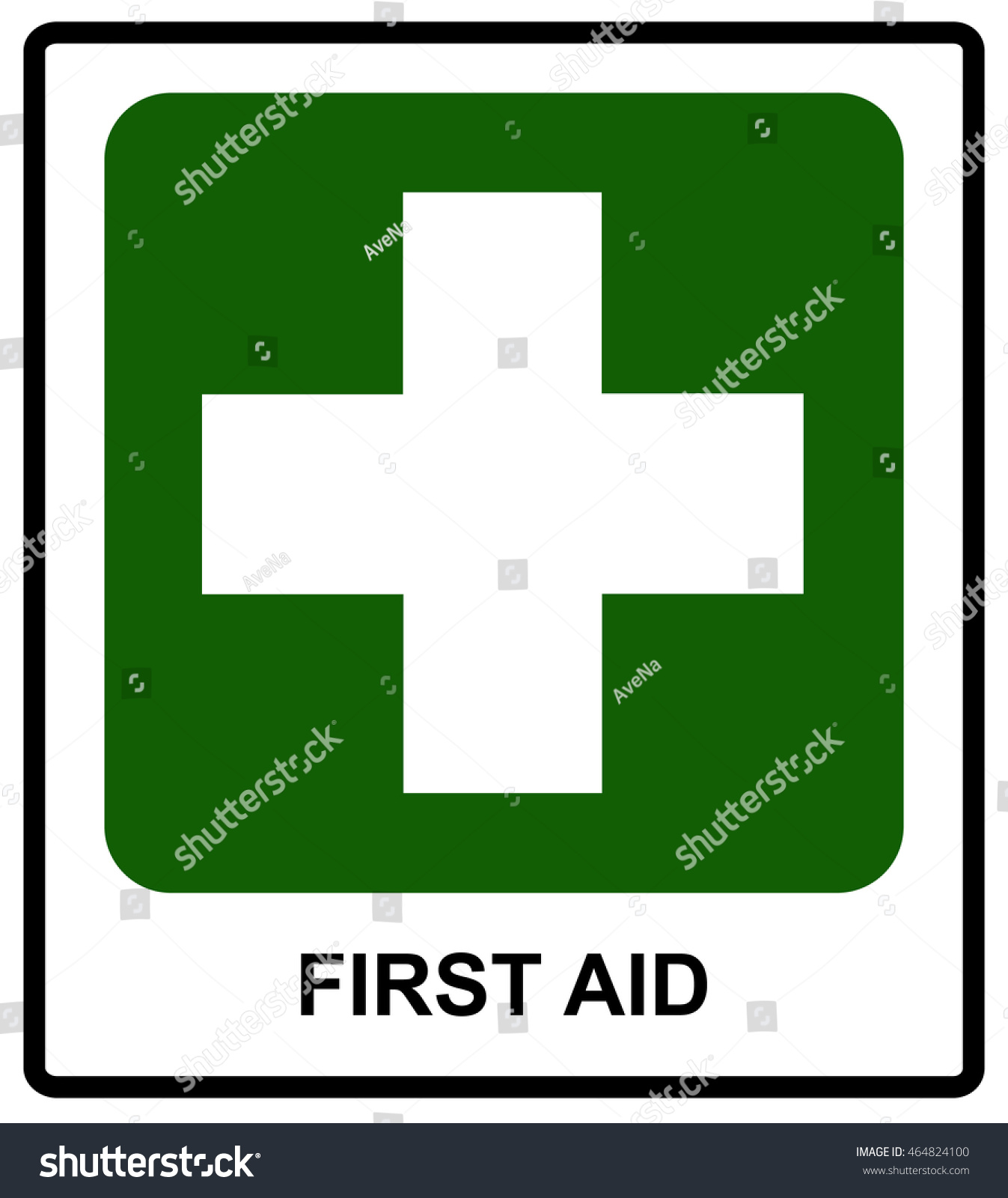 First Aid Sign Vector Illustration Stock Vector (Royalty Free) 464824100