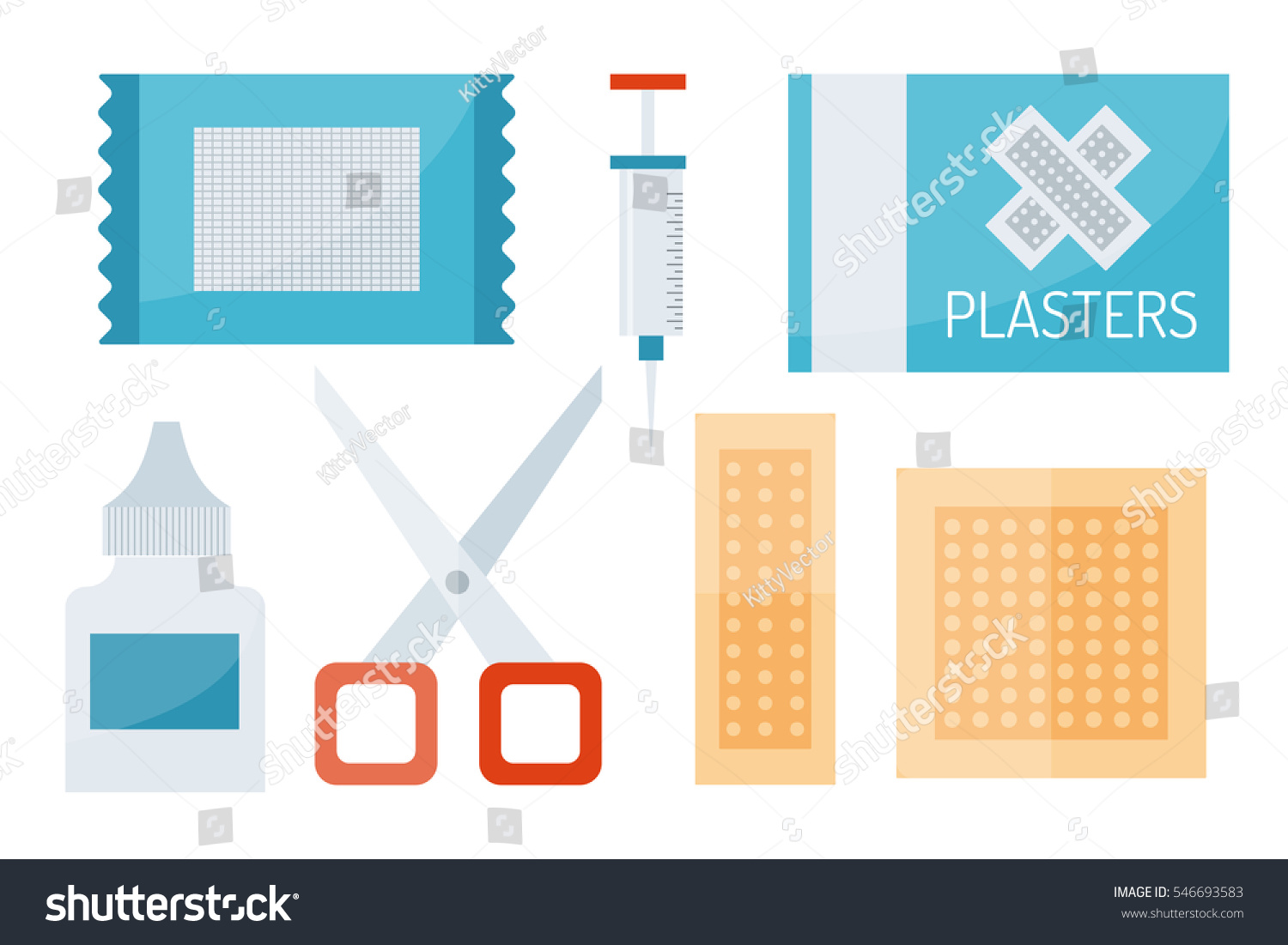 First Aid Symbols Vector Illustration: vector de stock (libre de ...