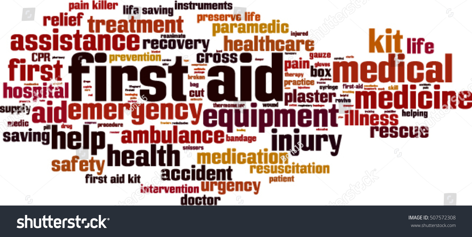 First Aid Word Cloud Concept Vector Stock Vector (Royalty Free ...