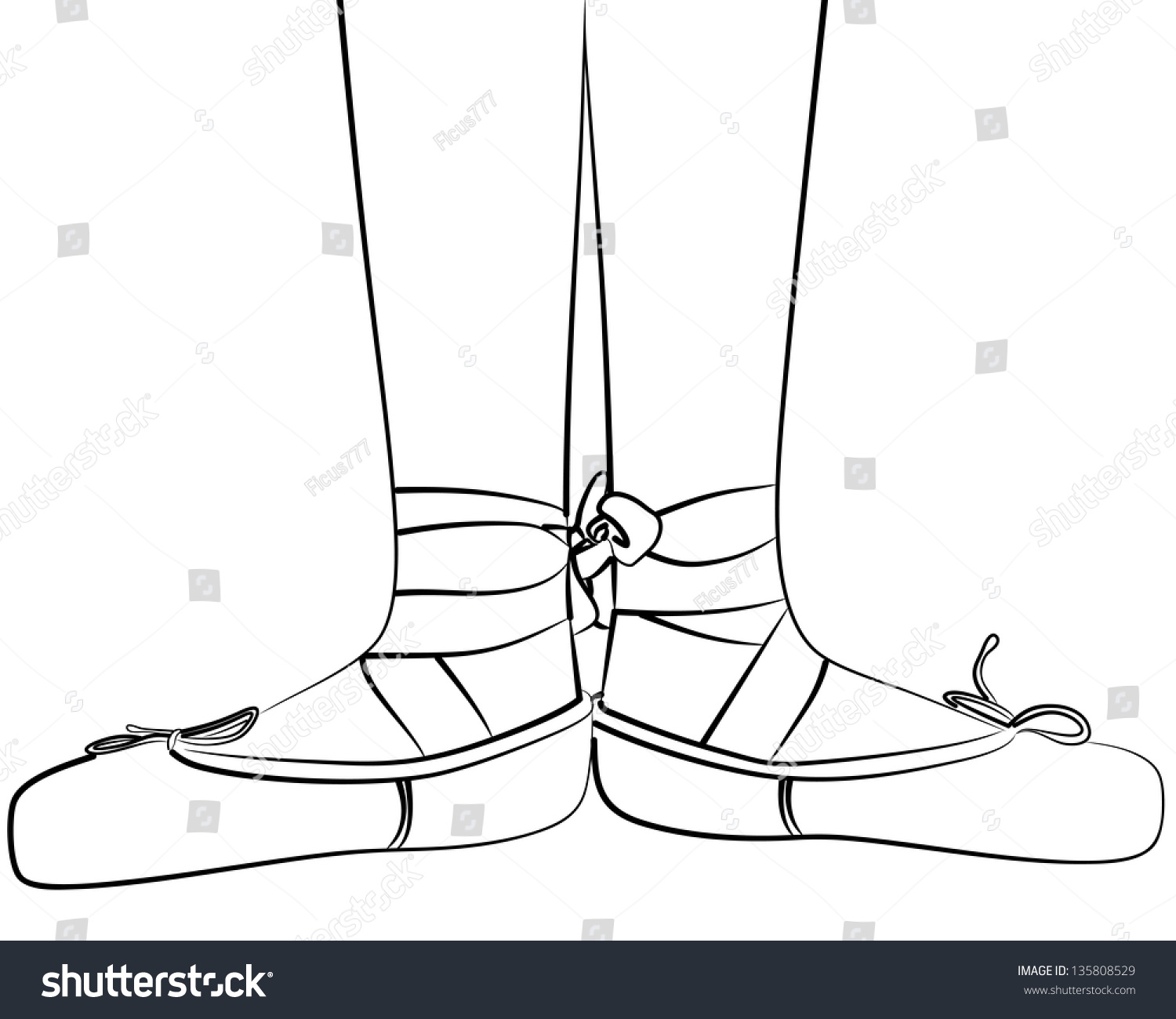 First Ballet Position Illustration Stock Vector (Royalty Free ...