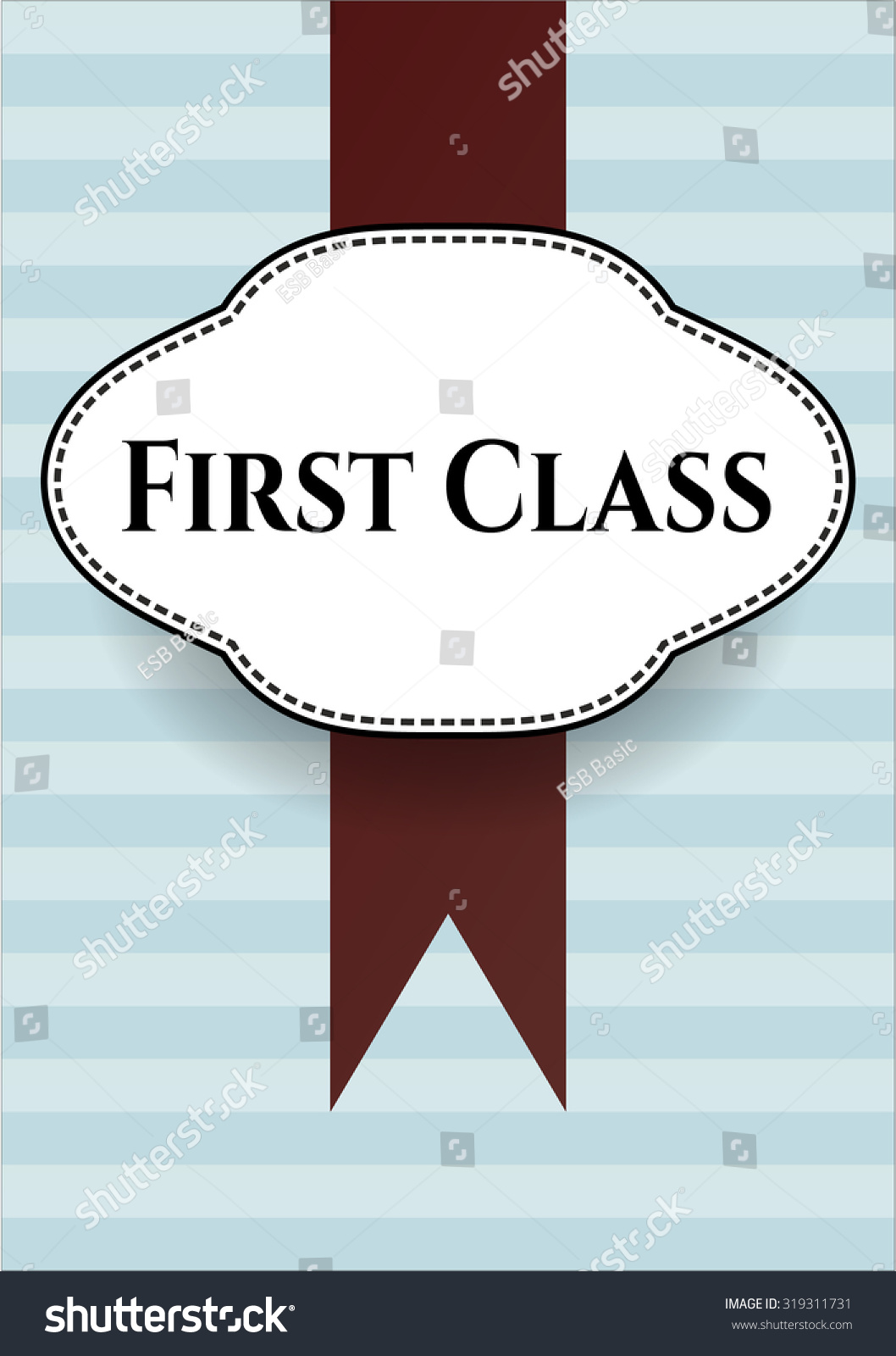 First Class Poster Banner Stock Vector (Royalty Free) 319311731 ...