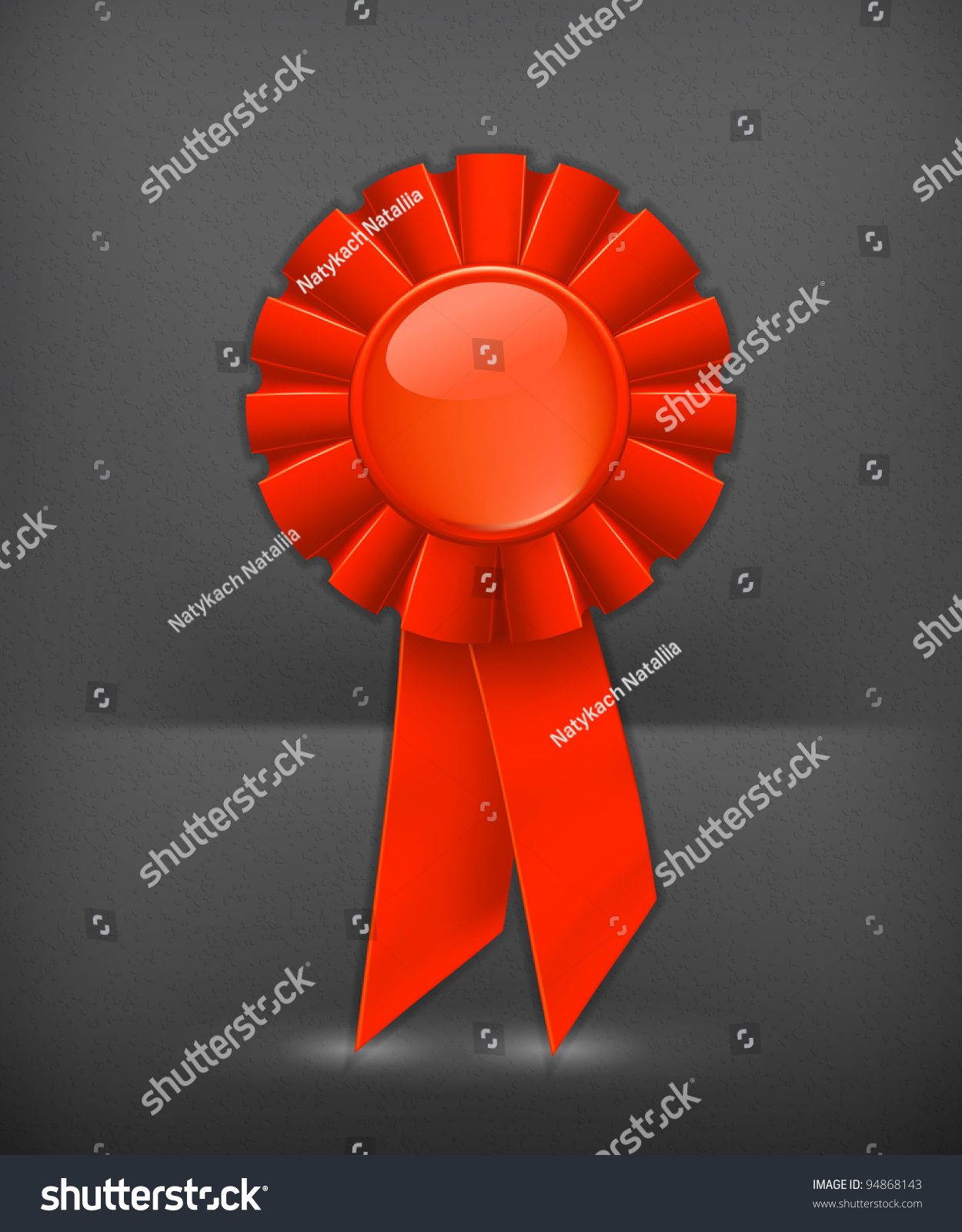 First Place Red Ribbon Vector Stock Vector (Royalty Free) 94868143