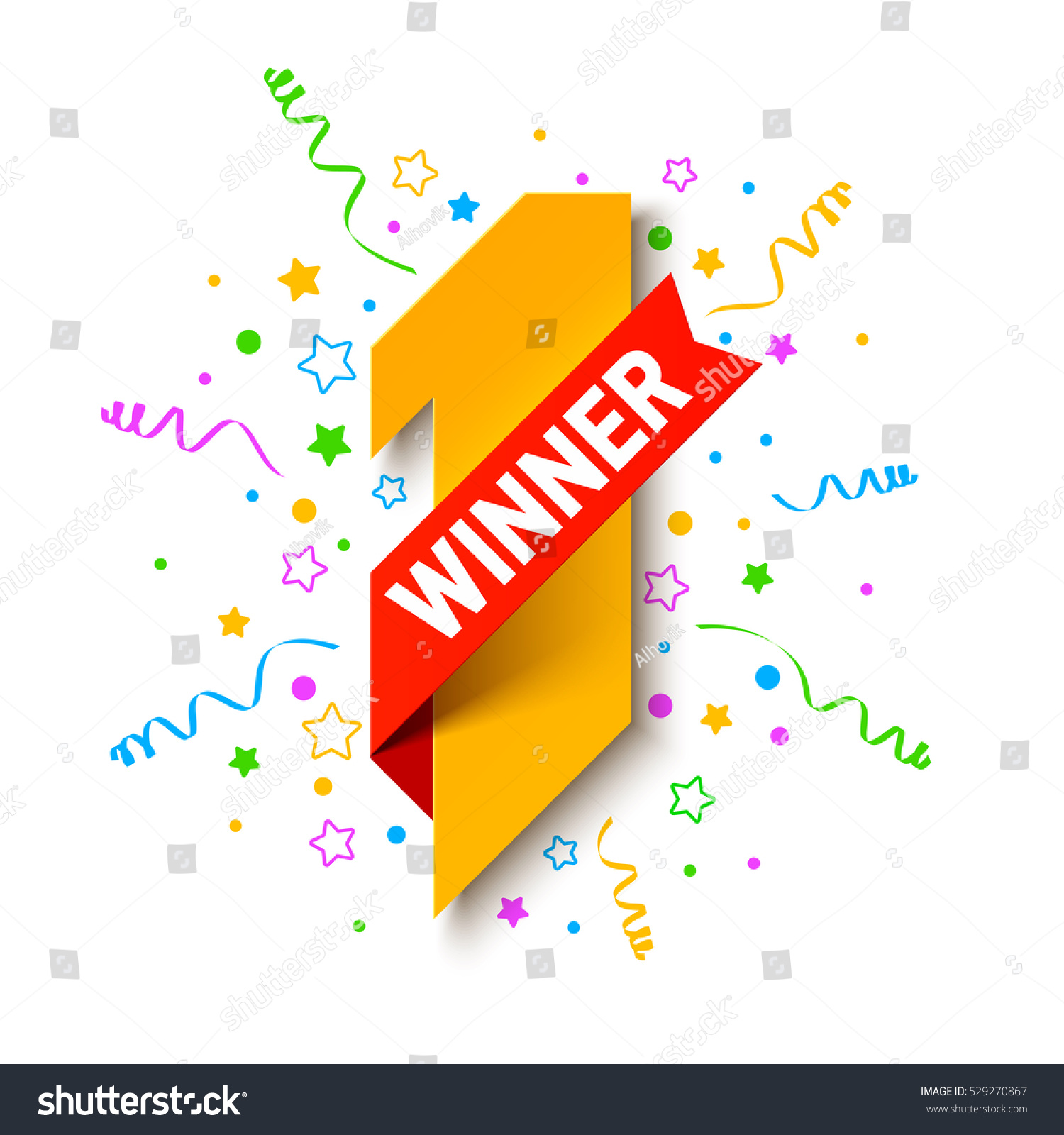 First Place Winner Vector Illustration Stock Vector (Royalty Free ...