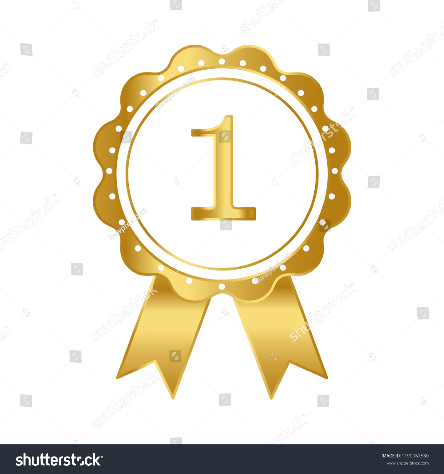 First Prize Ribbon Award Vector Stock Vector (Royalty Free) 1190061580 ...
