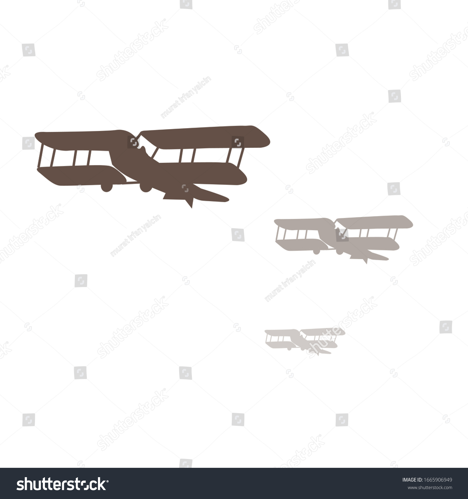 First Propeller Airplane Vector Illustration Stock Vector (Royalty Free ...