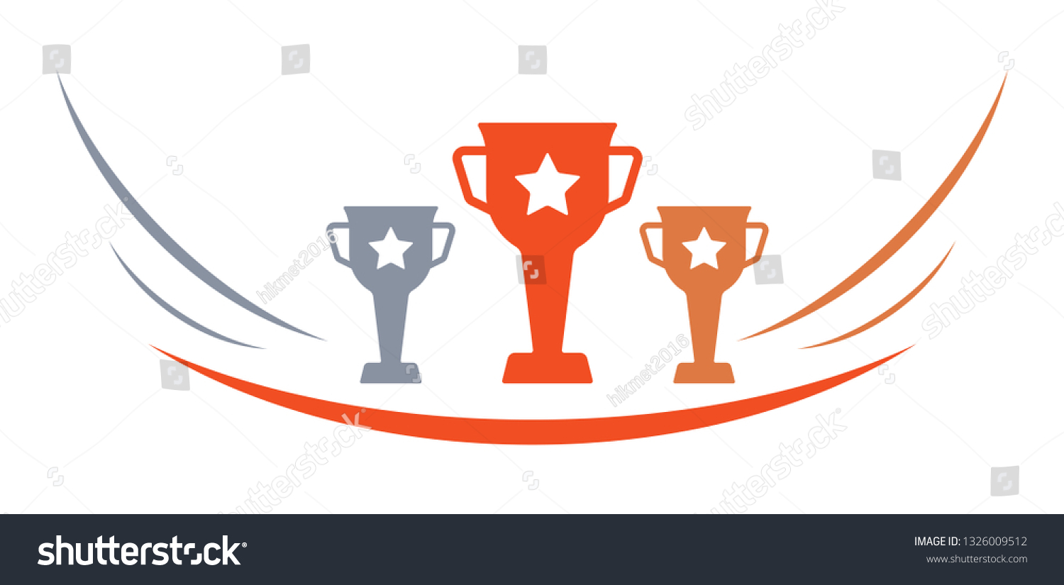 First Second Third Success Cups Illustration Stock Vector (Royalty Free ...