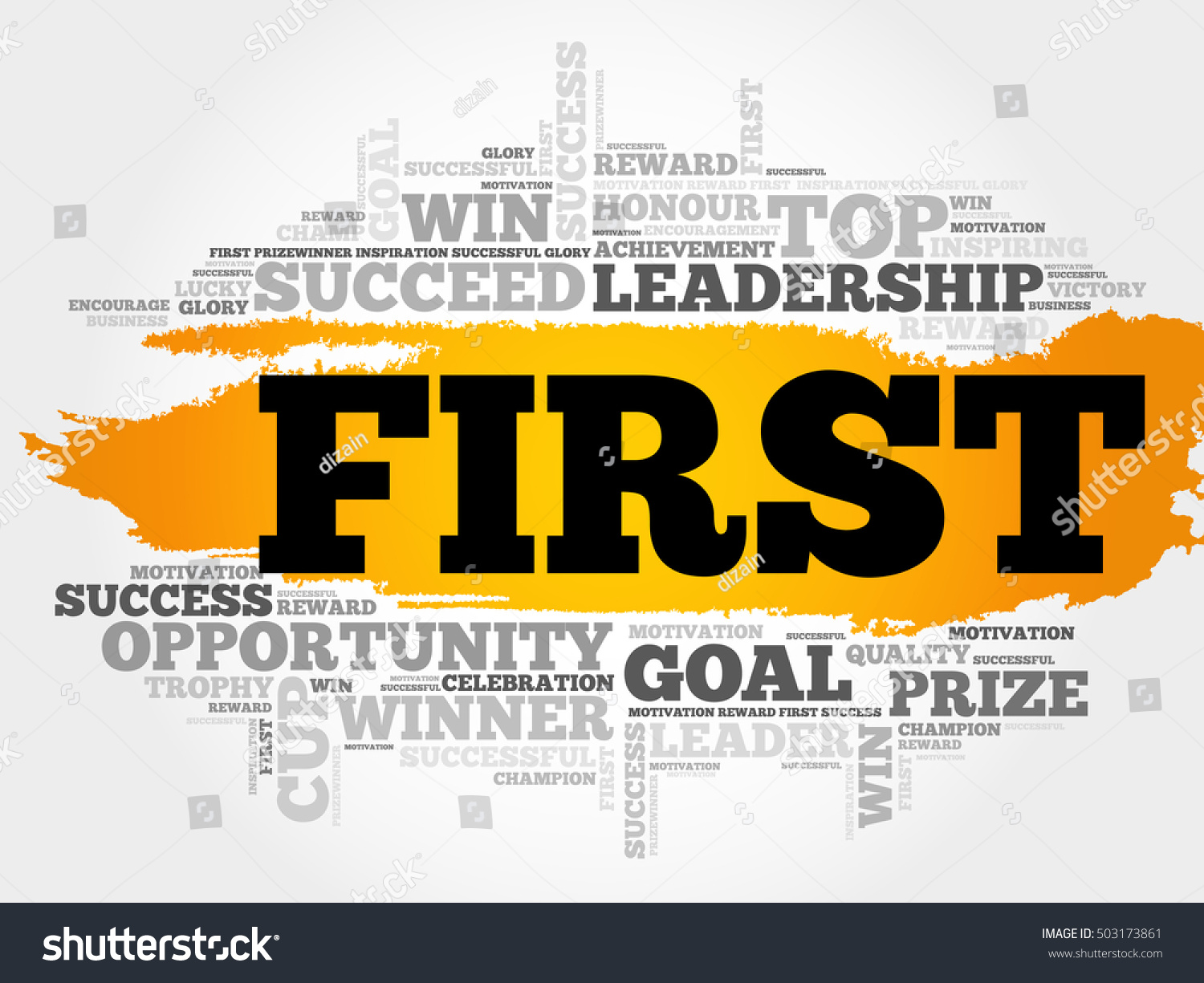 First Word Cloud Collage Business Concept Stock Vector (Royalty Free ...
