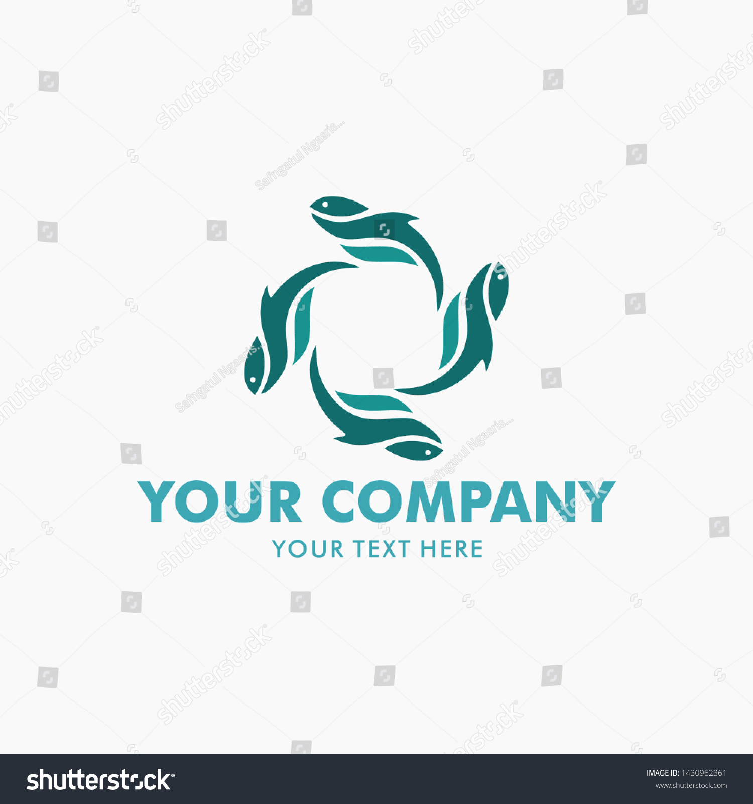 Fish Animal Logo Vector Design Template Stock Vector (Royalty Free ...
