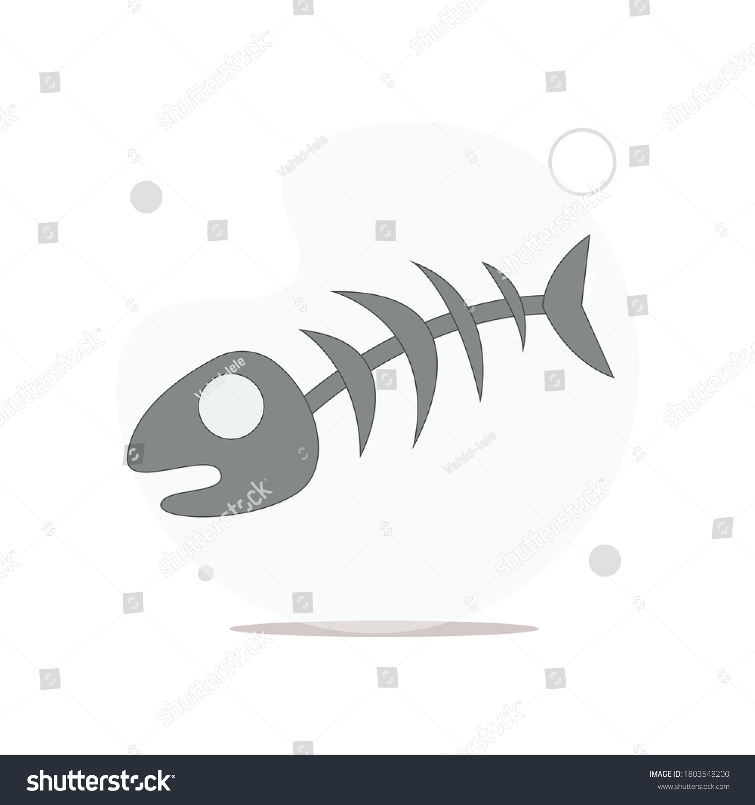 hueso de peces, esqueleto de peces,: vector de stock (libre de regalías ...