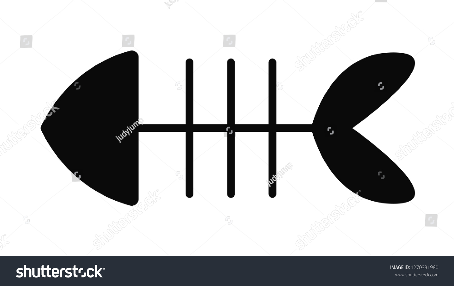 Fish Bone Symbol Logo Design Stock Vector (Royalty Free) 1270331980 ...