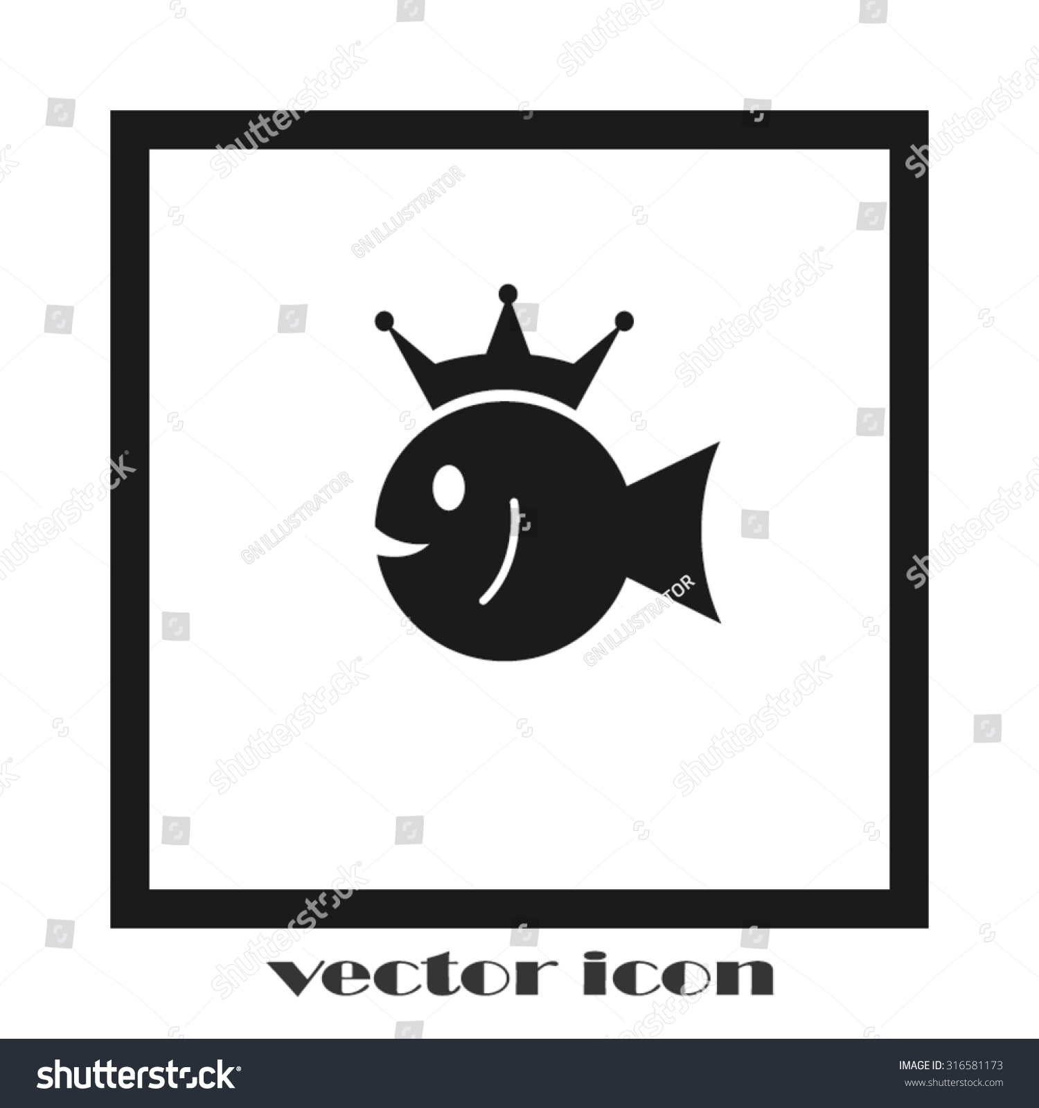 Fish Crown Stock Vector (Royalty Free) 316581173 | Shutterstock