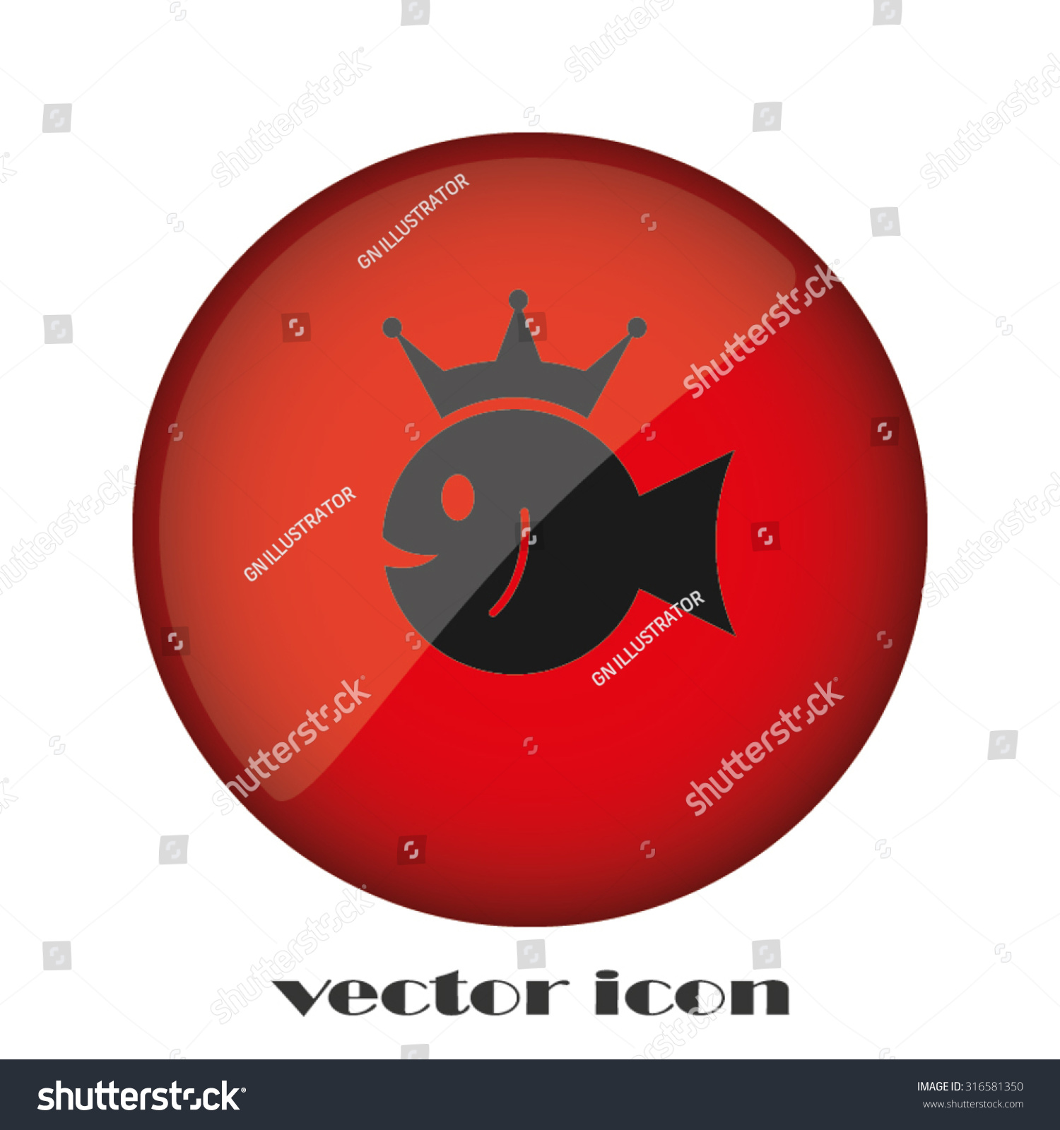 Fish Crown Stock Vector (Royalty Free) 316581350 | Shutterstock