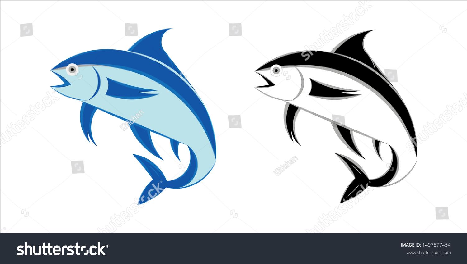 Fish Drawing Cartoon Vector Stock Vector (Royalty Free) 1497577454 ...