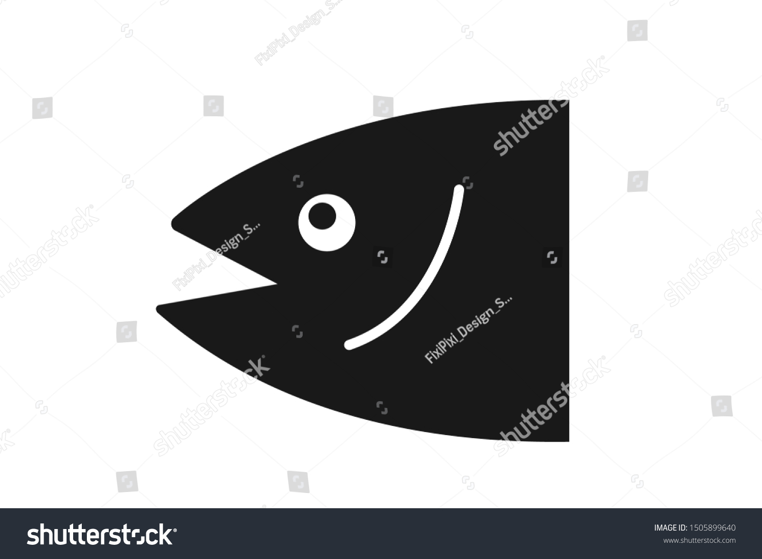Fish Eye Fish Head Icon Vector Stock Vector (Royalty Free) 1505899640 ...