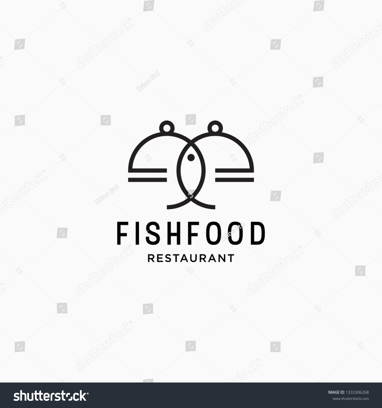Fish Food Logo Design Template Vector Stock Vector (Royalty Free ...