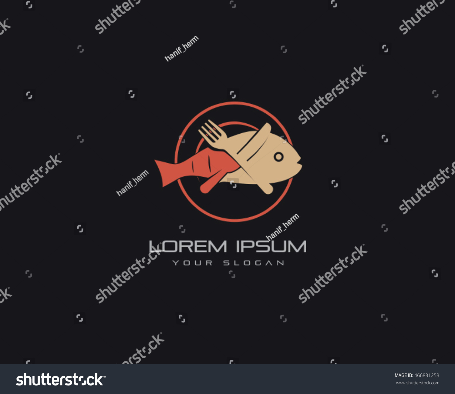 Fish Food Logo Vector Stock Vector (Royalty Free) 466831253 | Shutterstock