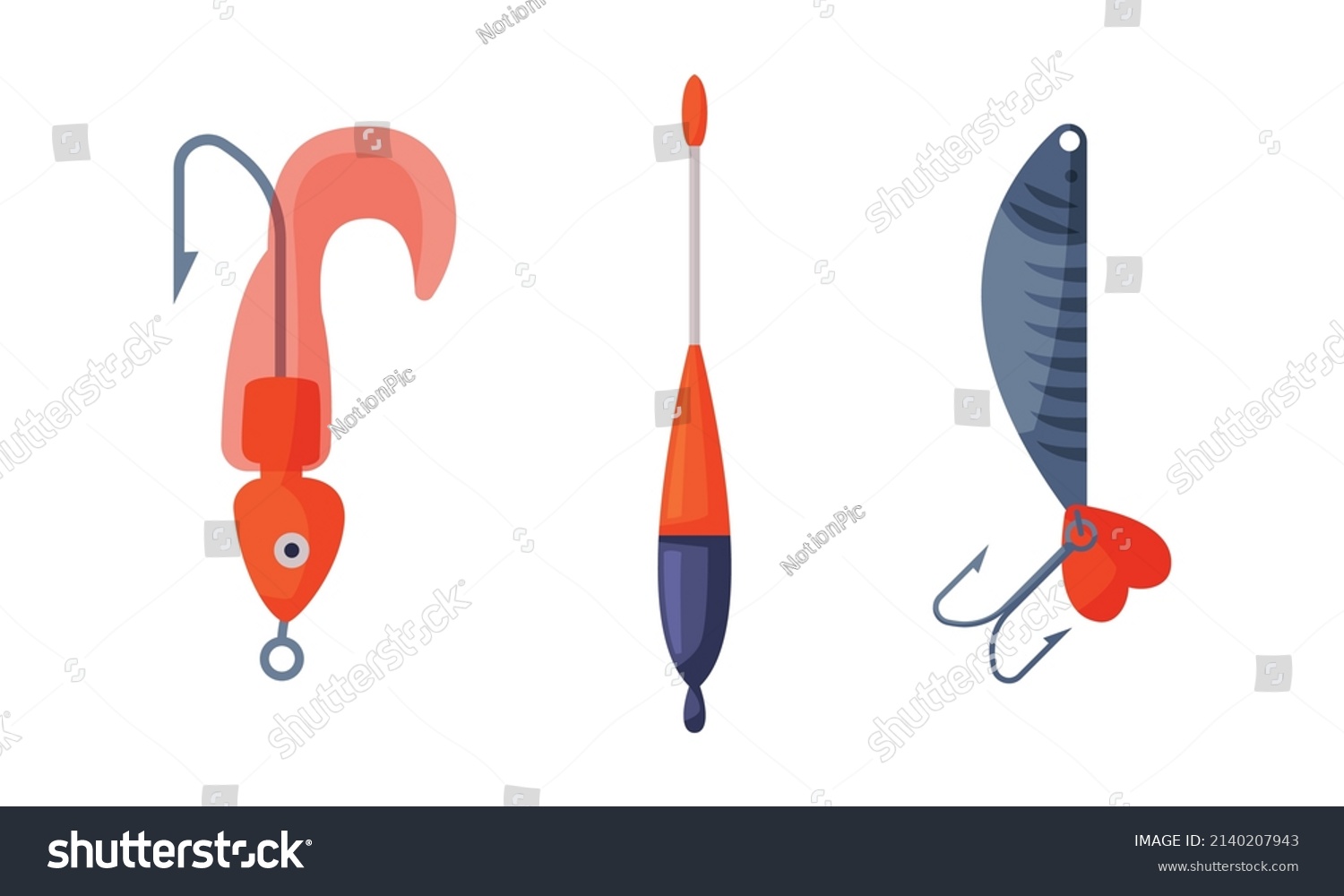 Fish Hook Tool Catching Fish Vector Stock Vector (Royalty Free ...