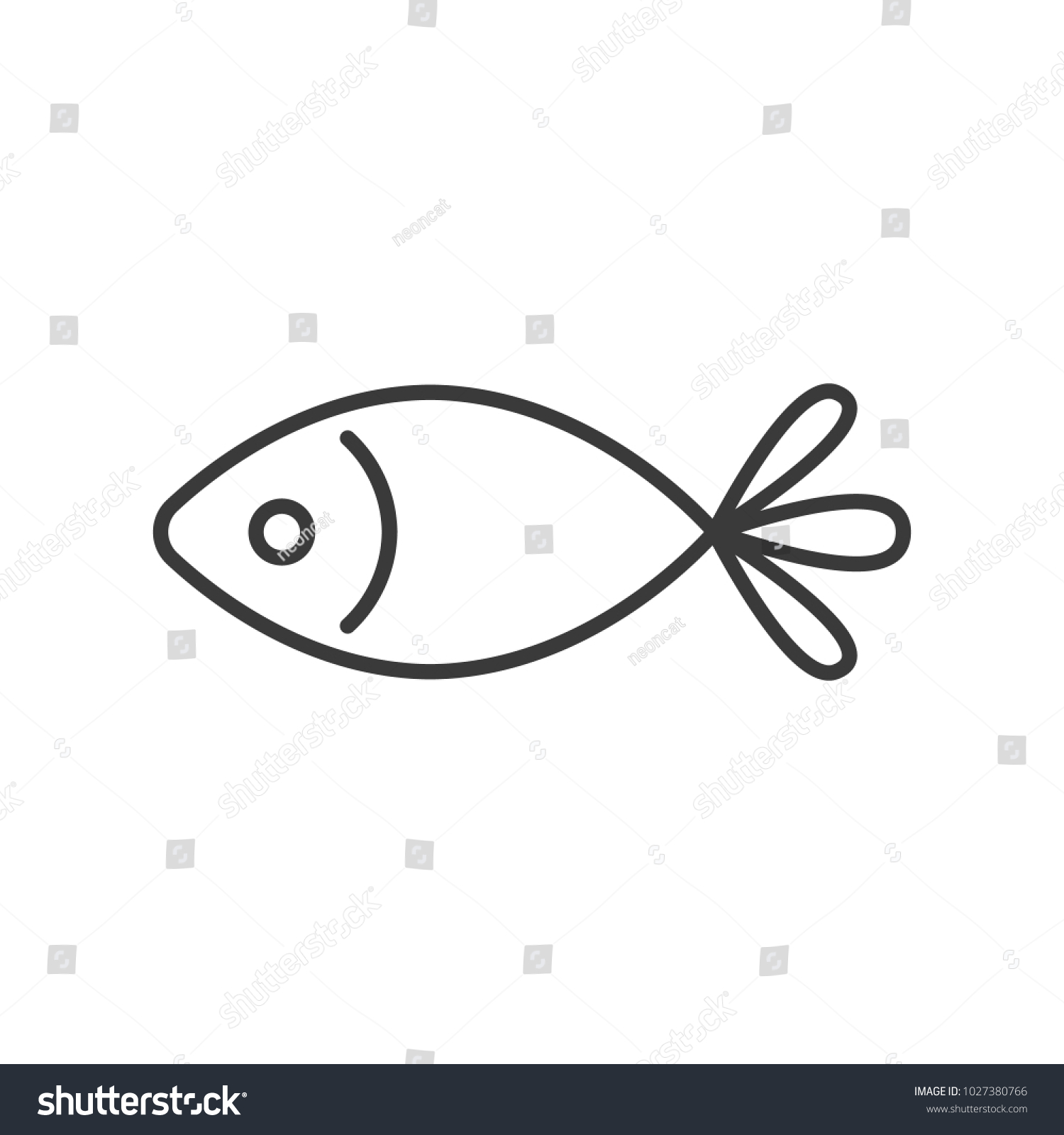 Fish Icon Simple Drawing Vector Illustration Stock Vector (Royalty Free ...
