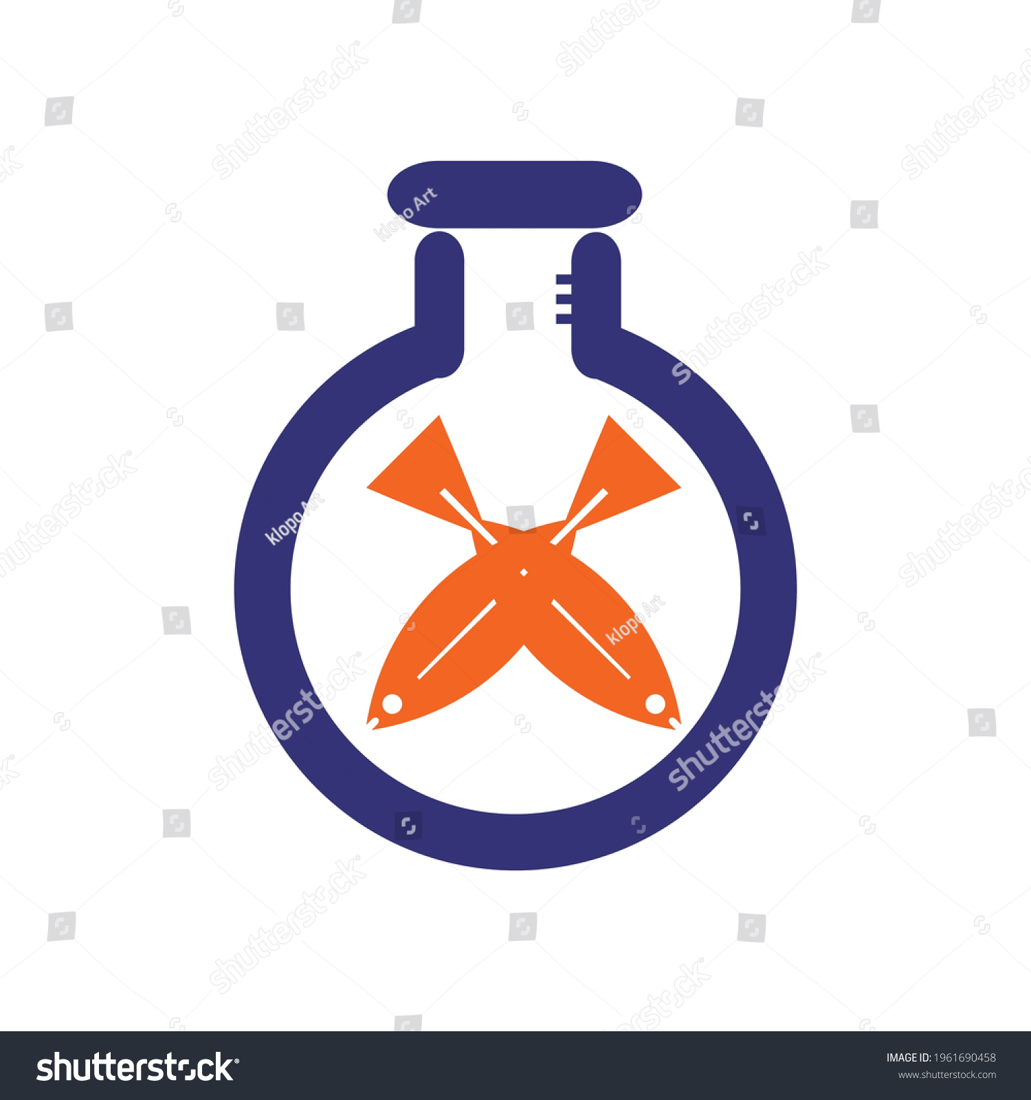 Fish Labs Icon Logo Design Element Stock Vector (Royalty Free ...
