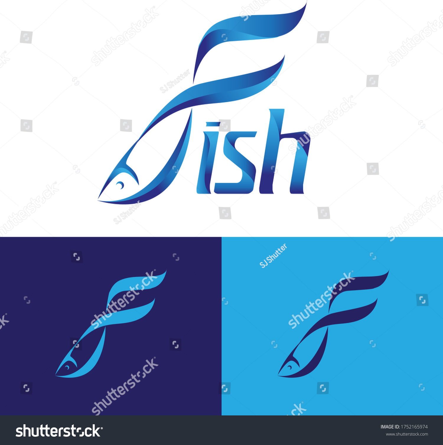 Fish Logo Type Vector Illustration Stock Vector (Royalty Free ...