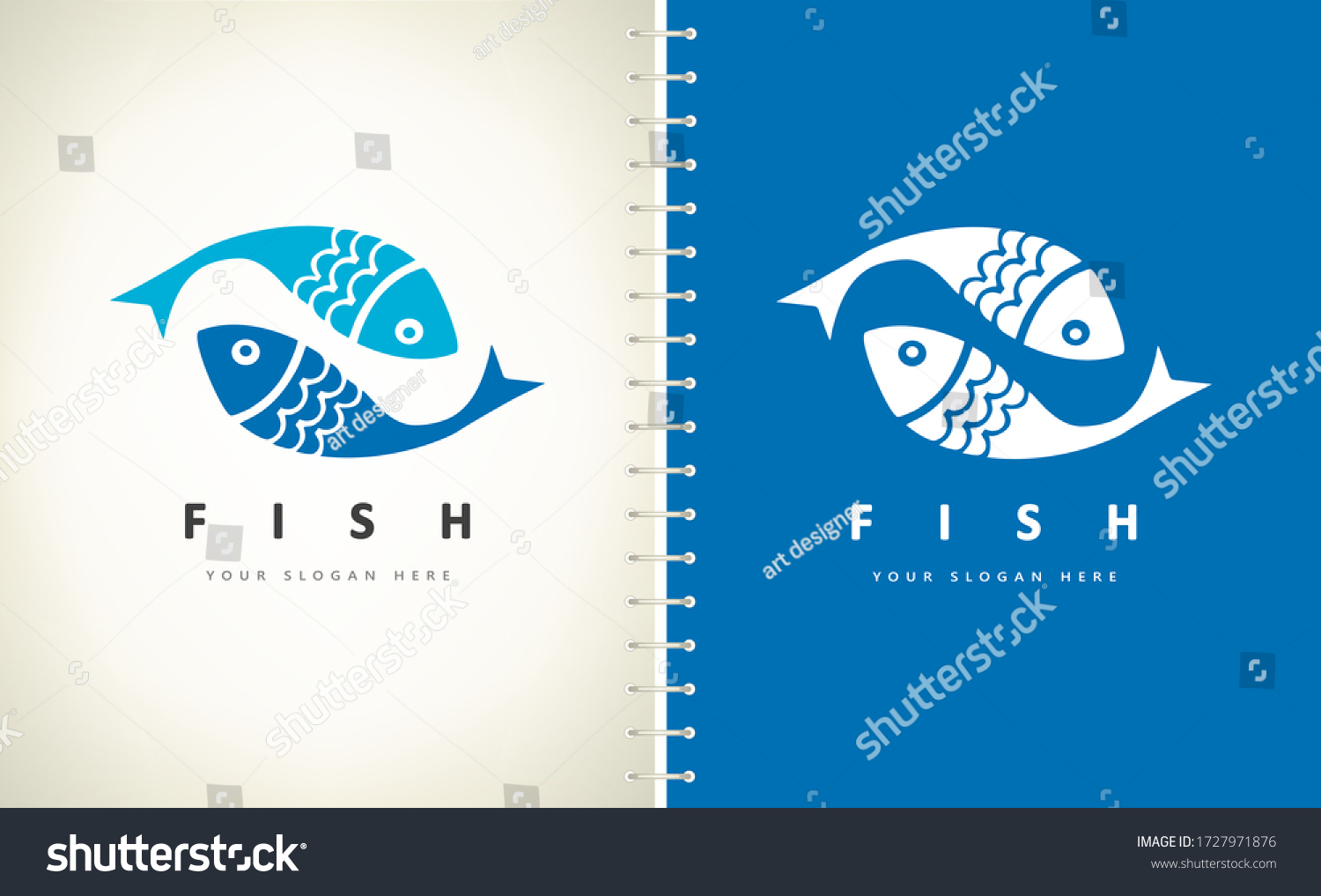 Logo de los peces. Vector de: vector de stock (libre de regalías ...