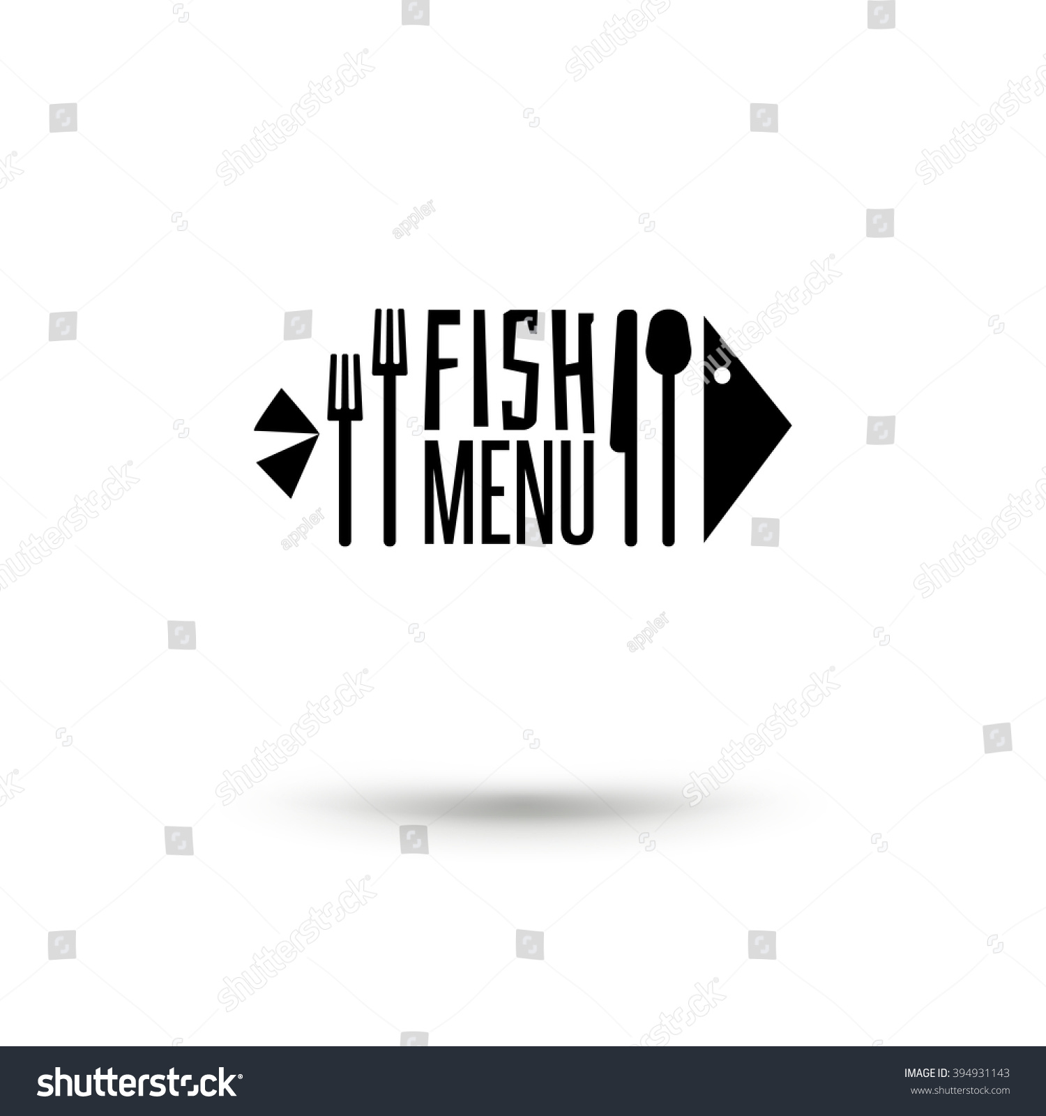 Fish Logo Vector Background Menu Design Stock Vector (Royalty Free ...