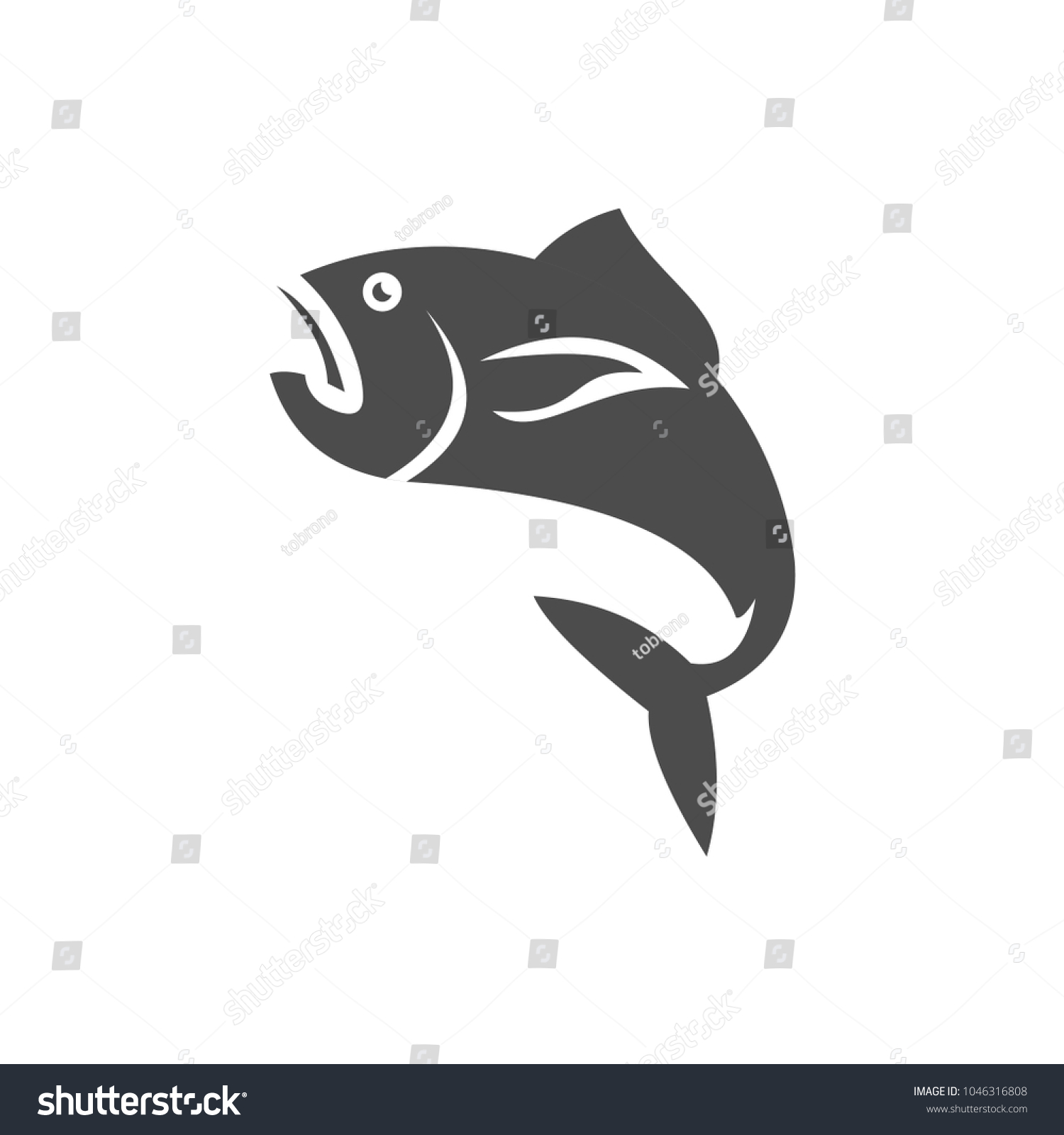 Fish Logo Vector Template Design Stock Vector (Royalty Free) 1046316808 ...