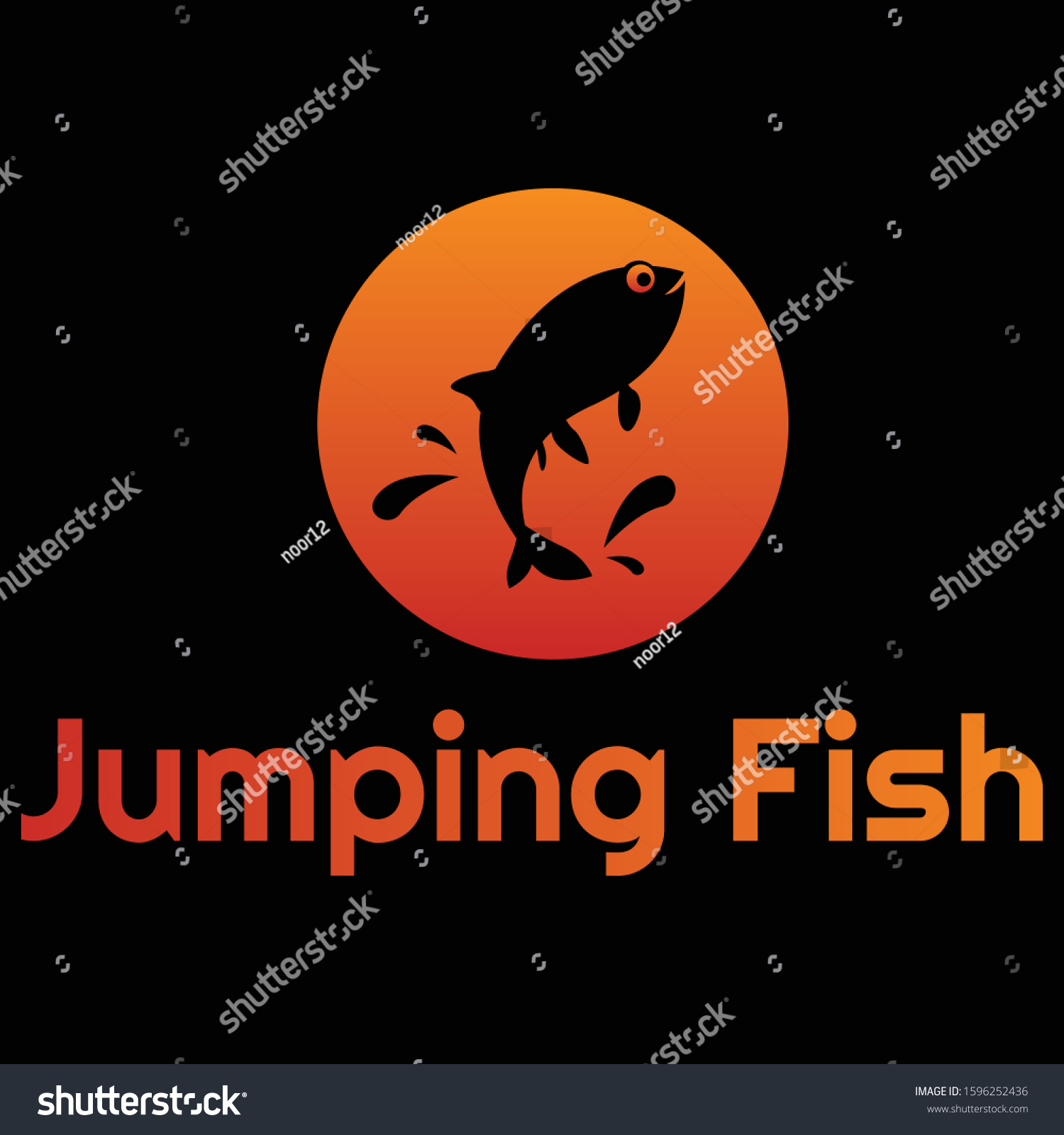 Fish Minimal Flat Logo Design Stock Vector (Royalty Free) 1596252436 ...