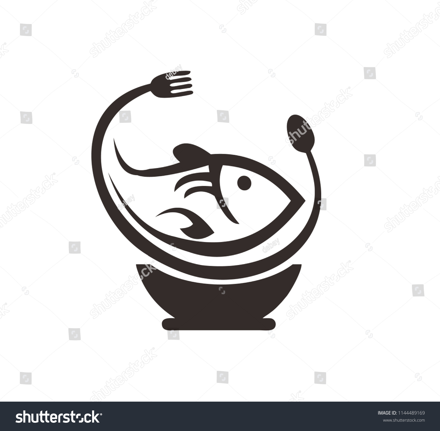 Fish Restaurant Vetor Logo Stock Vector (Royalty Free) 1144489169 ...
