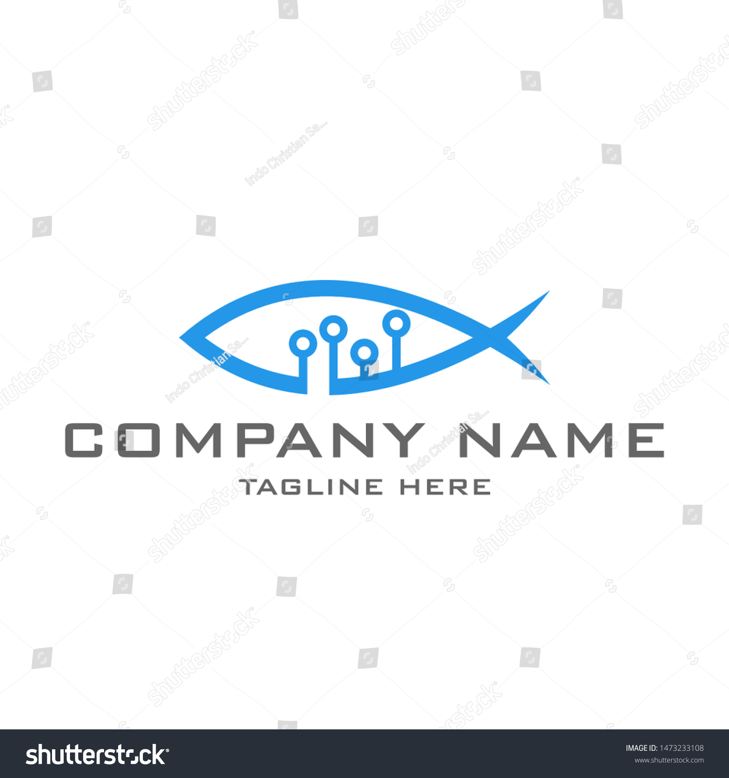 Fish Robot Logo Depicting Technology Stock Vector (Royalty Free ...