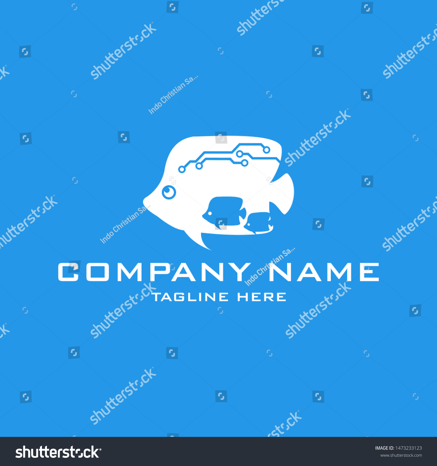 Fish Robot Logo Depicting Technology Stock Vector (Royalty Free ...