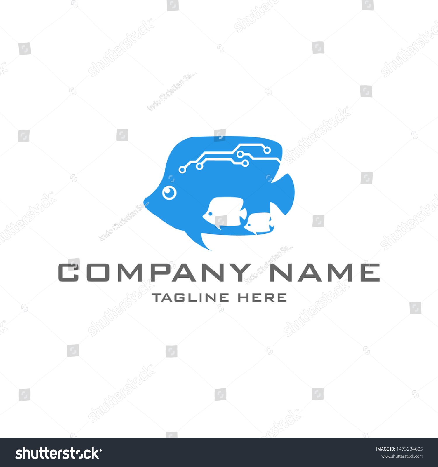 Fish Robot Logo Depicting Technology Stock Vector (Royalty Free ...