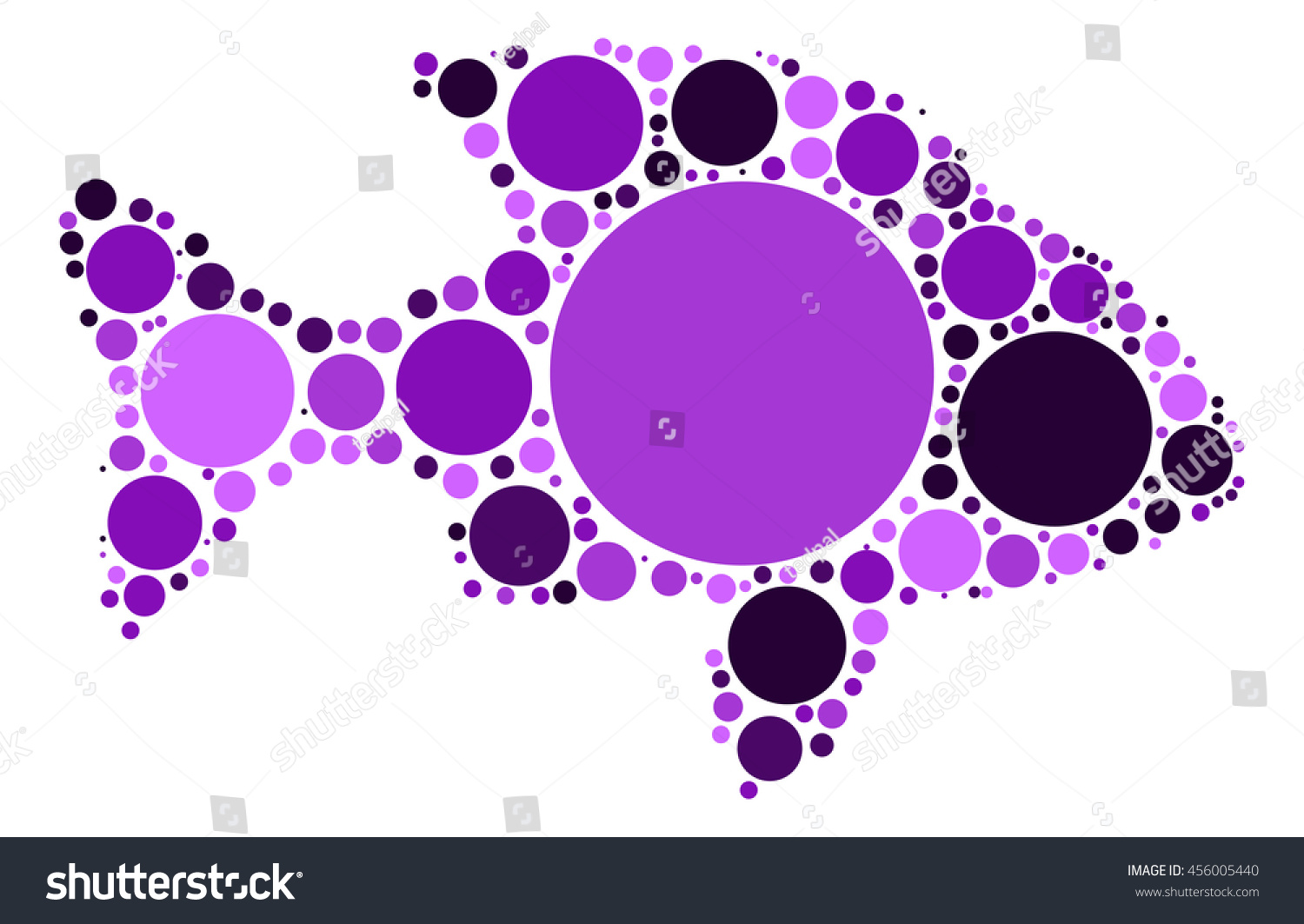 Fish Shape Vector Design By Color Stock Vector (Royalty Free) 456005440 ...