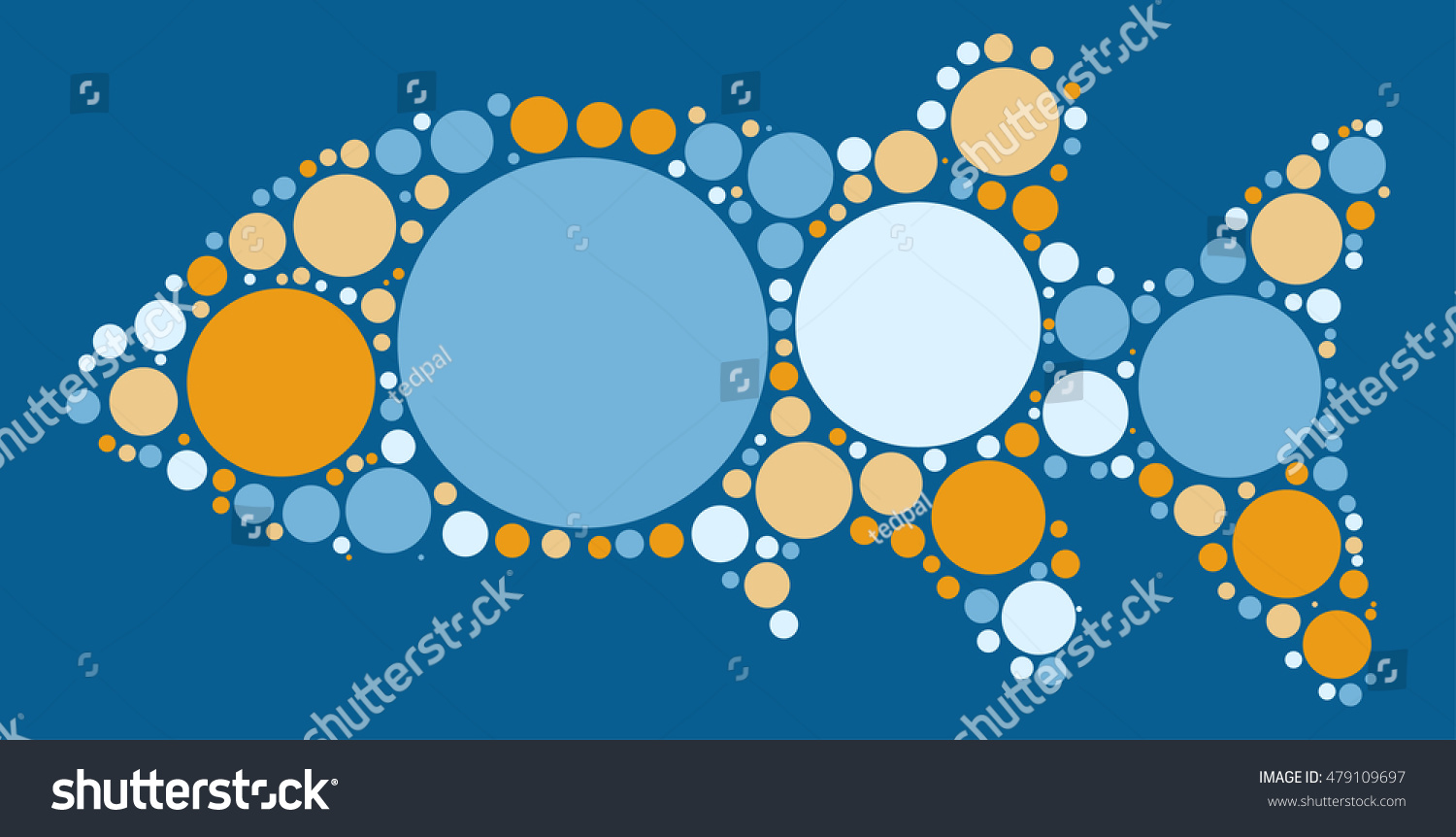 Fish Shape Vector Design By Color Stock Vector (Royalty Free) 479109697 ...