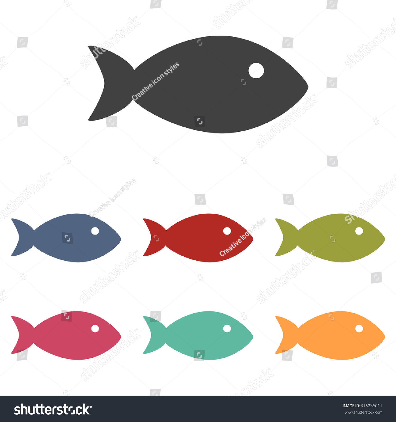 Fish Sign Vector Illustration: vector de stock (libre de regalías ...