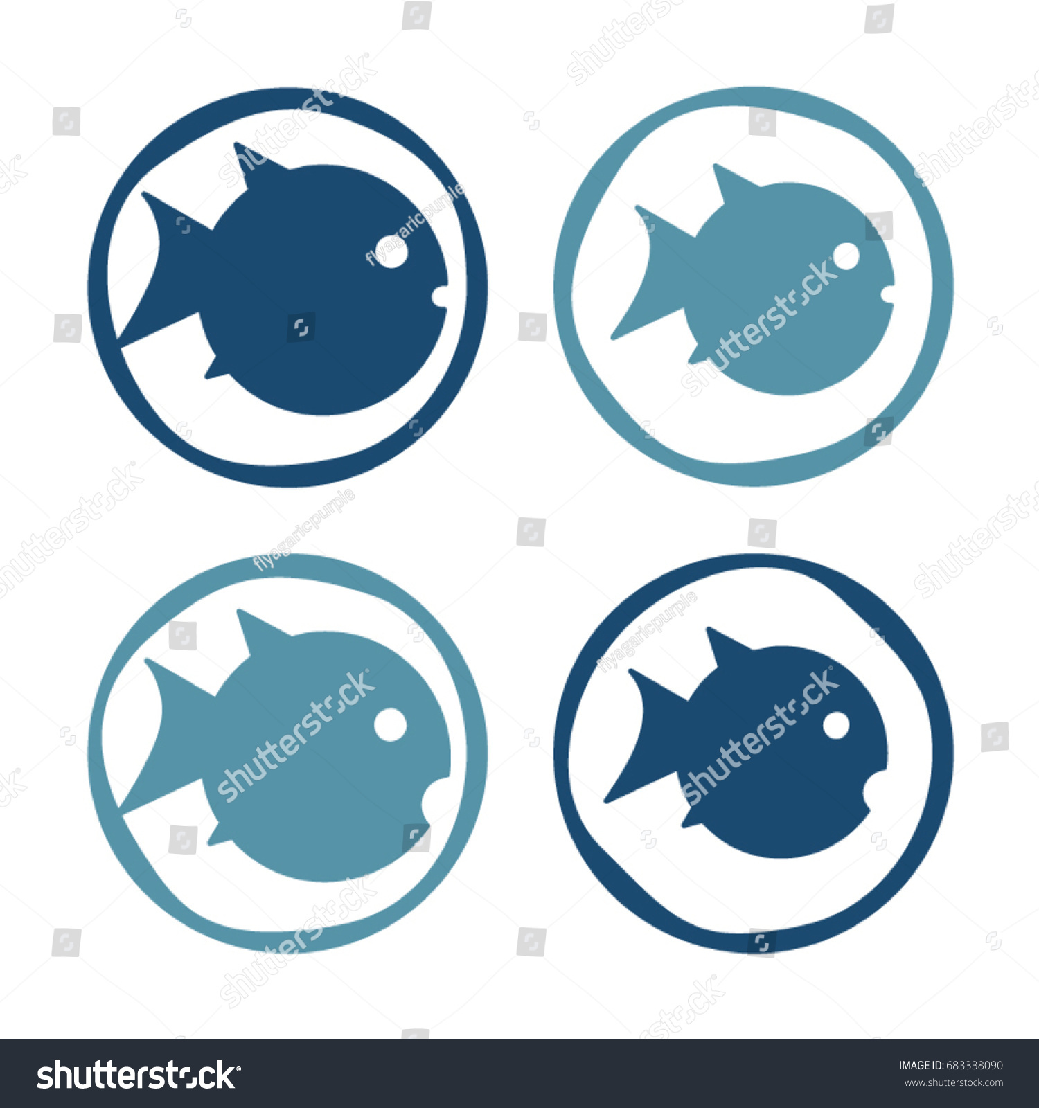 Fish Signs Vector Illustration Stock Vector (Royalty Free) 683338090 ...