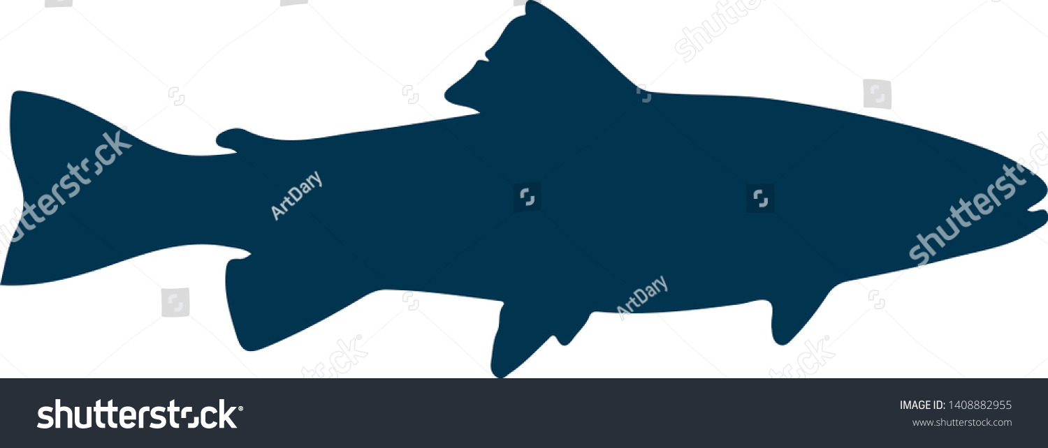 Fish Silhouette Fish Vector Illustration: เวกเตอร์สต็อก (ปลอดค่า ...