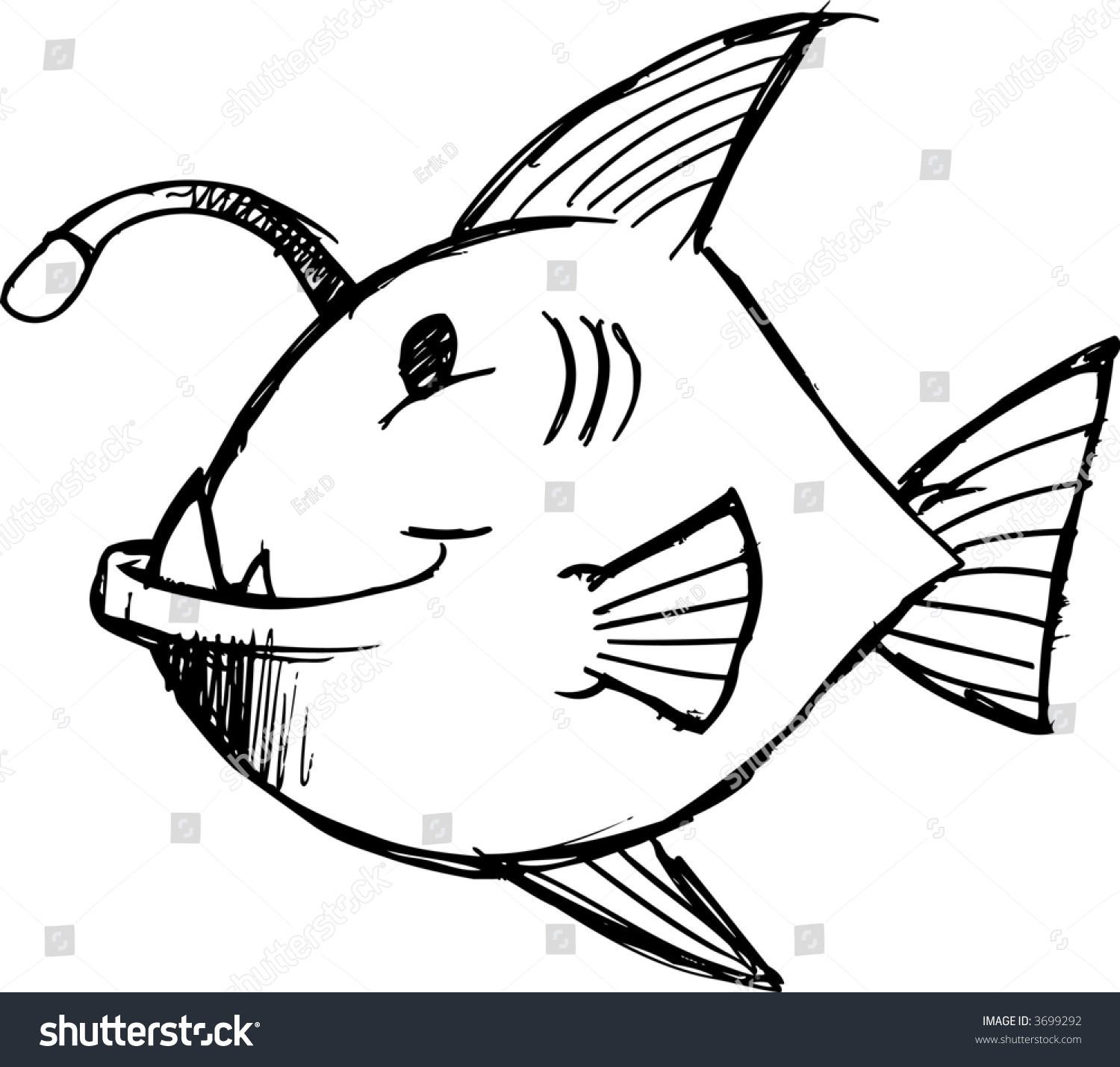 Fish Sketch Vector Illustration Stock Vector (Royalty Free) 3699292