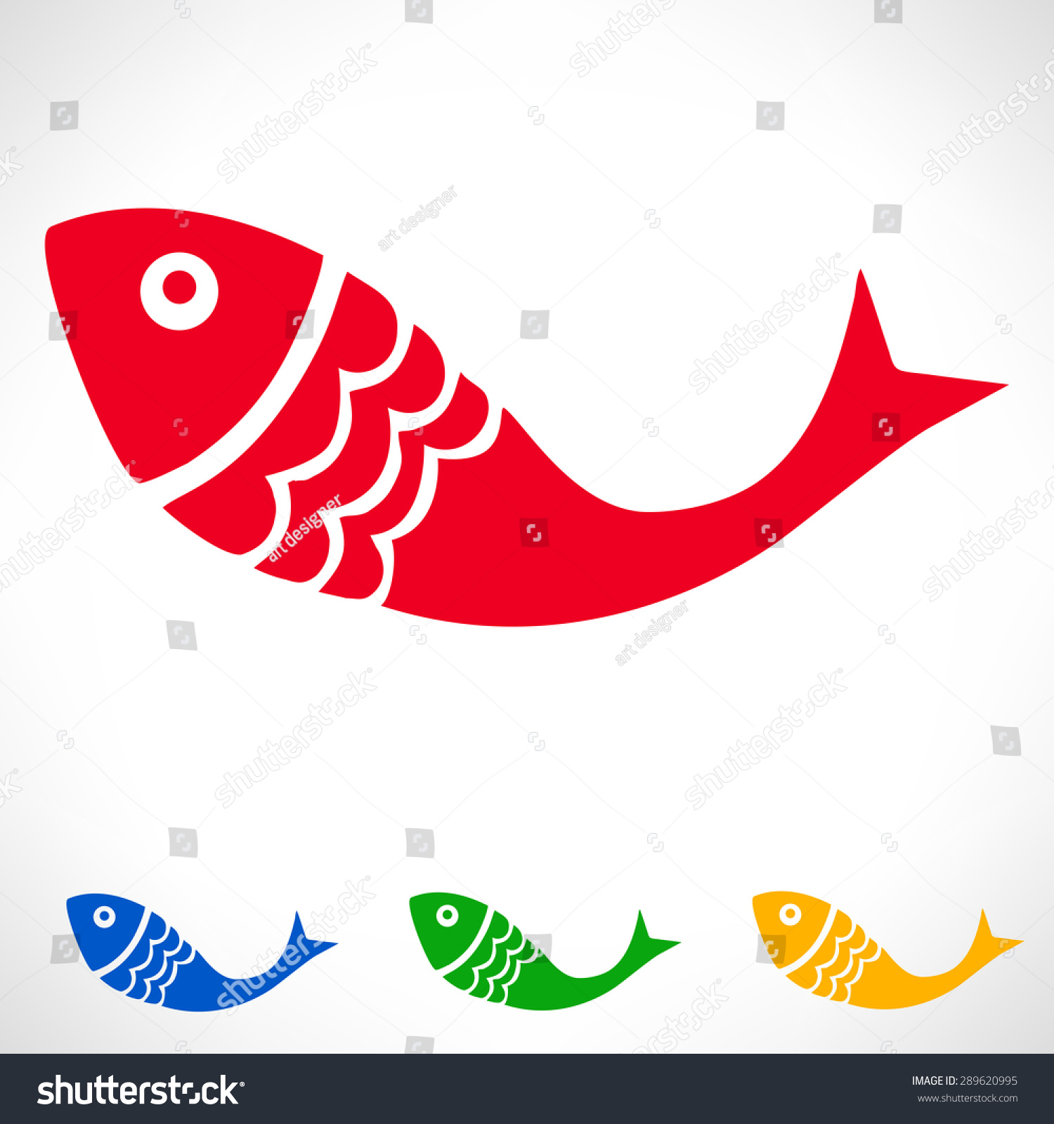 Fish Symbol. Vector Illustration. - 289620995 : Shutterstock