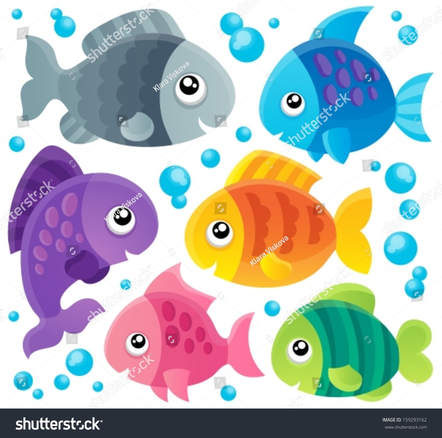 Fish Theme Collection 1 Eps10 Vector Stock Vector (Royalty Free ...