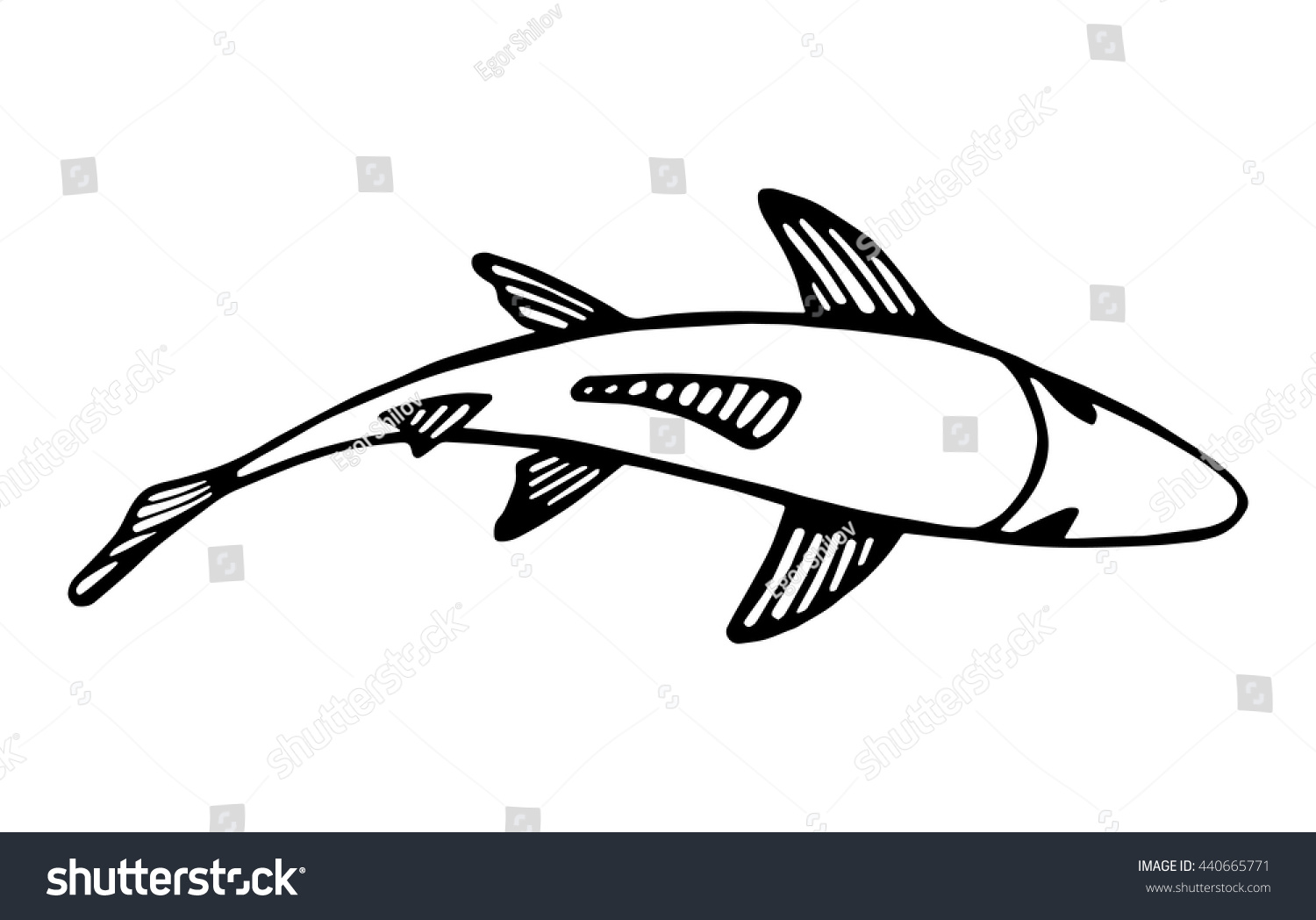 Fish Top View Stock Vector (Royalty Free) 440665771 | Shutterstock