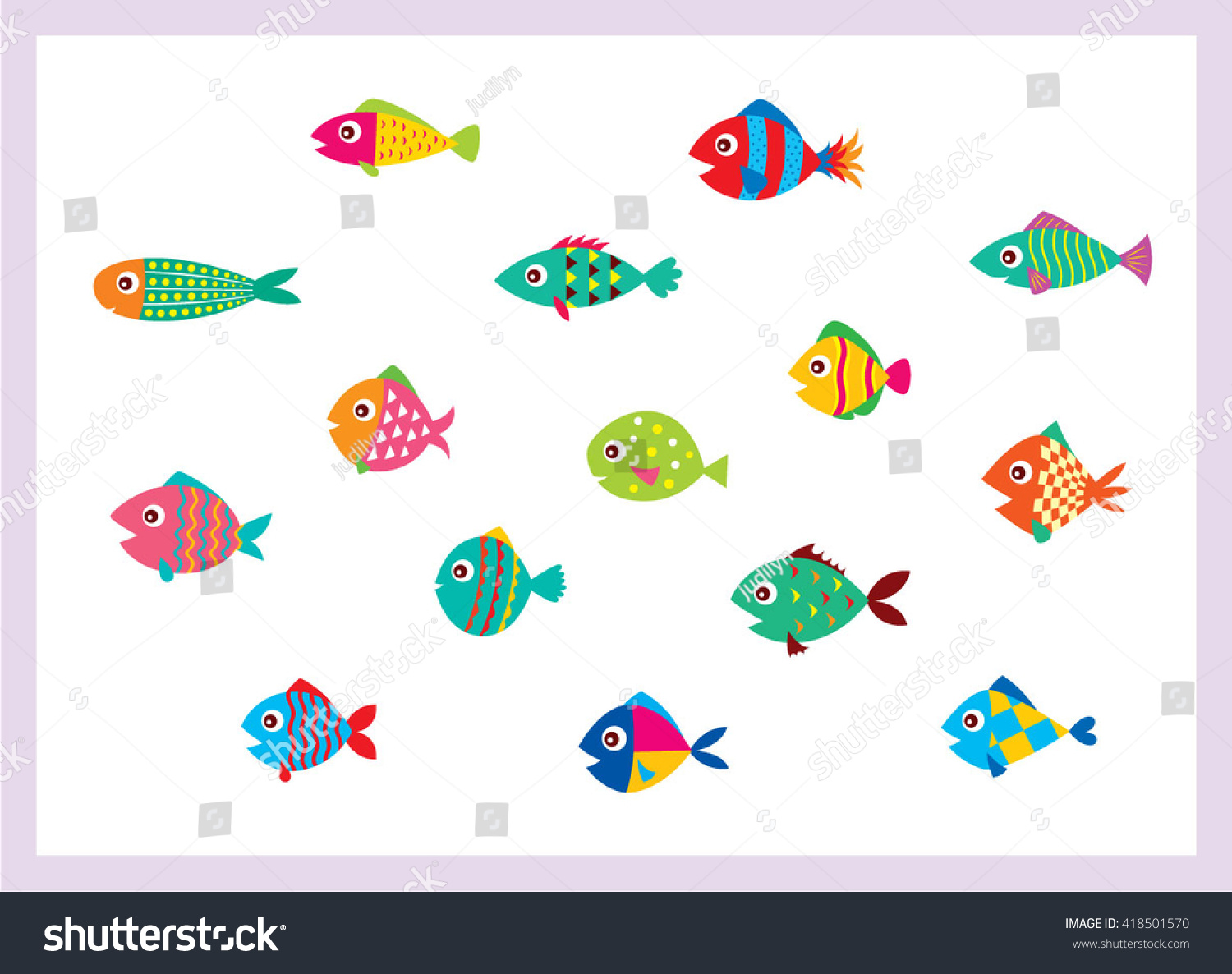 Fish Vector Cartoon Fish Illustration Cartoon Stock Vector (Royalty ...