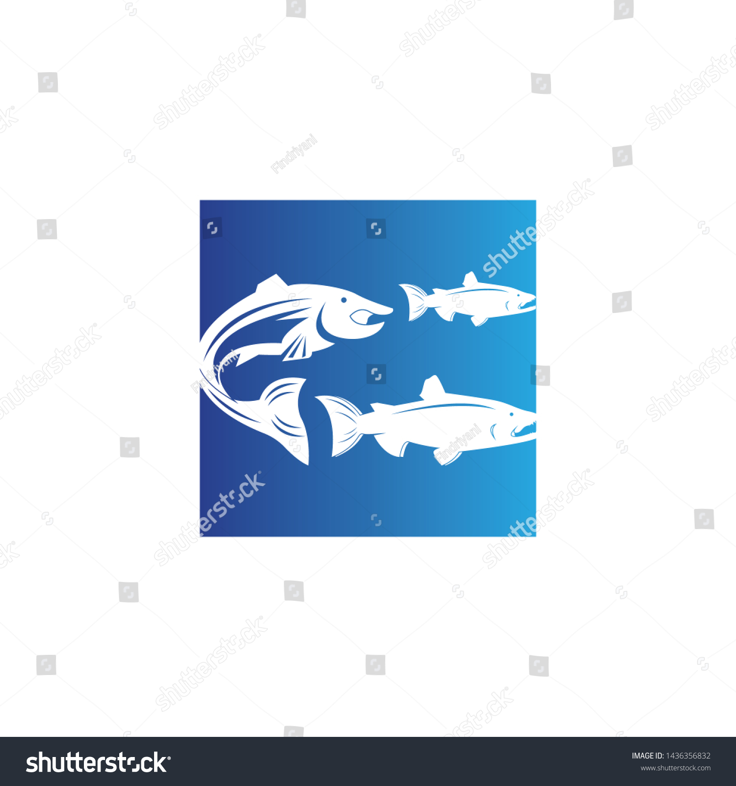 Fish Vector Silhouette Template Salmon Stock Vector (Royalty Free ...